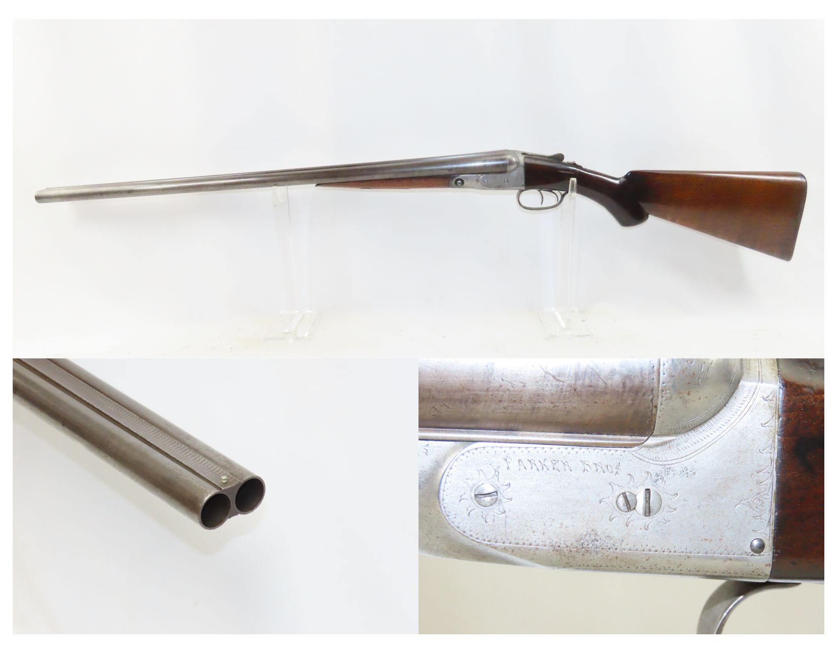 Parker Brothers Double Barrel Shotgun 12.1 C&RAntique001 | Ancestry Guns