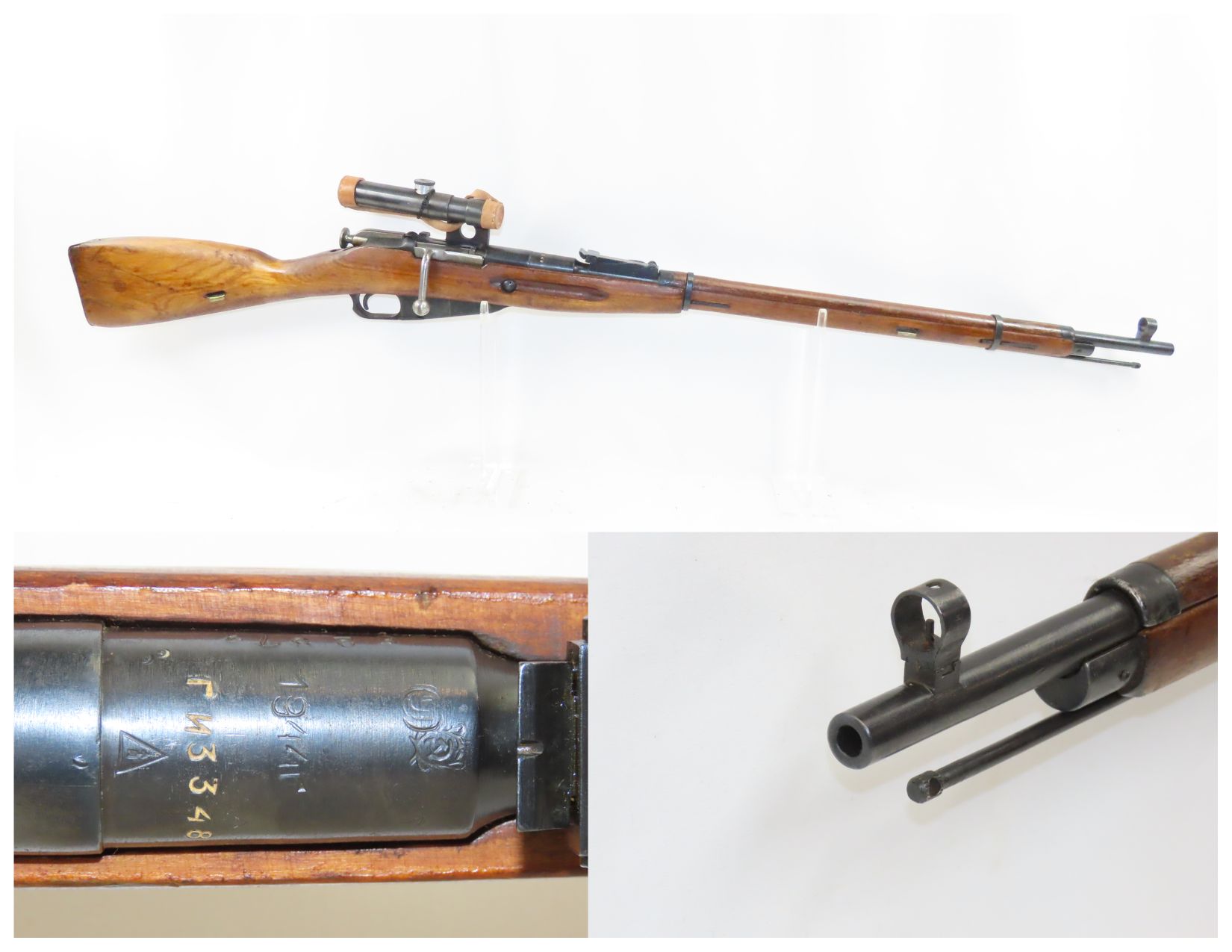 WORLD WAR II Era Soviet IZHEVSK Model 91/30 Mosin-Nagant SNIPER Rifle C ...