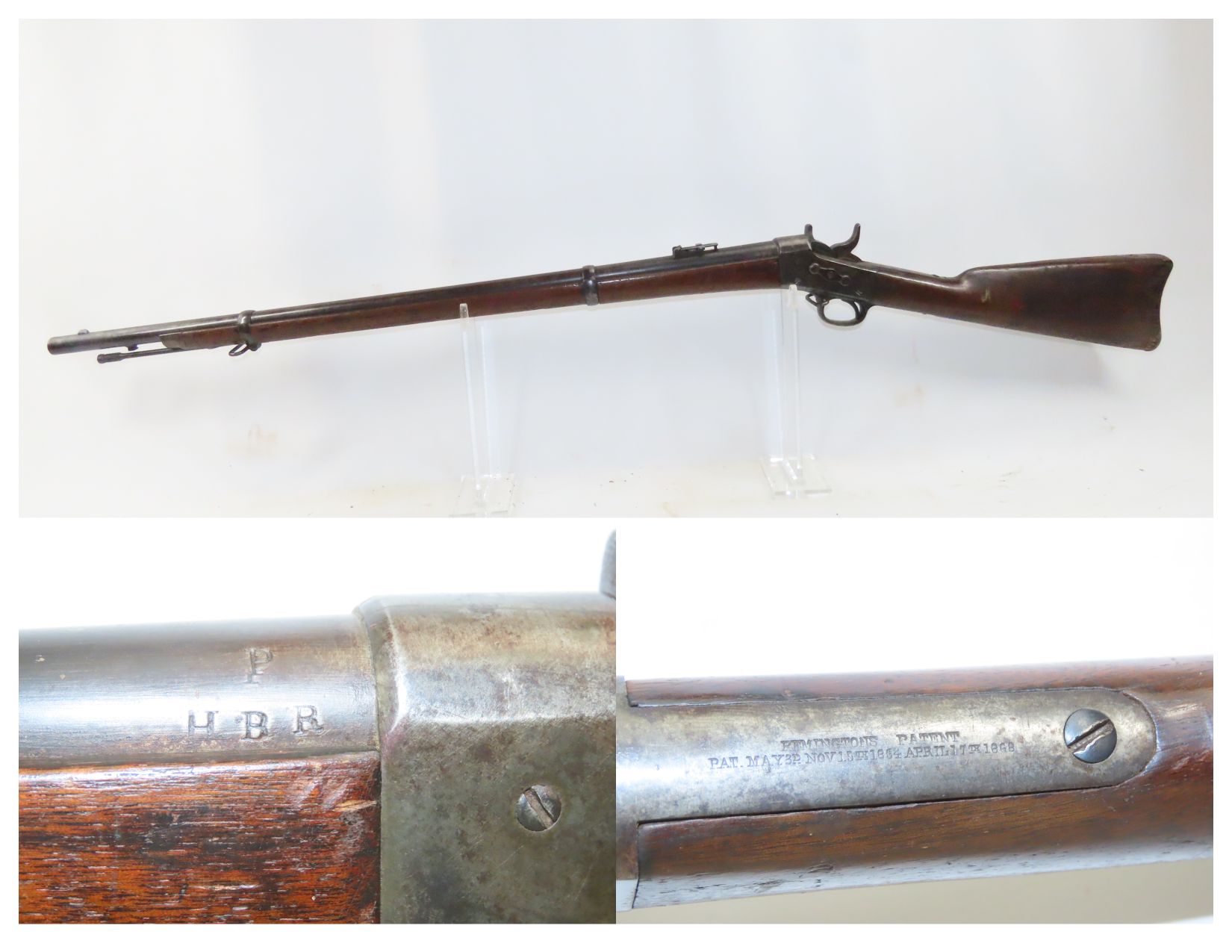 U.S. Springfield Model 1870 Navy Rolling Block Rifle 12.19 C ...