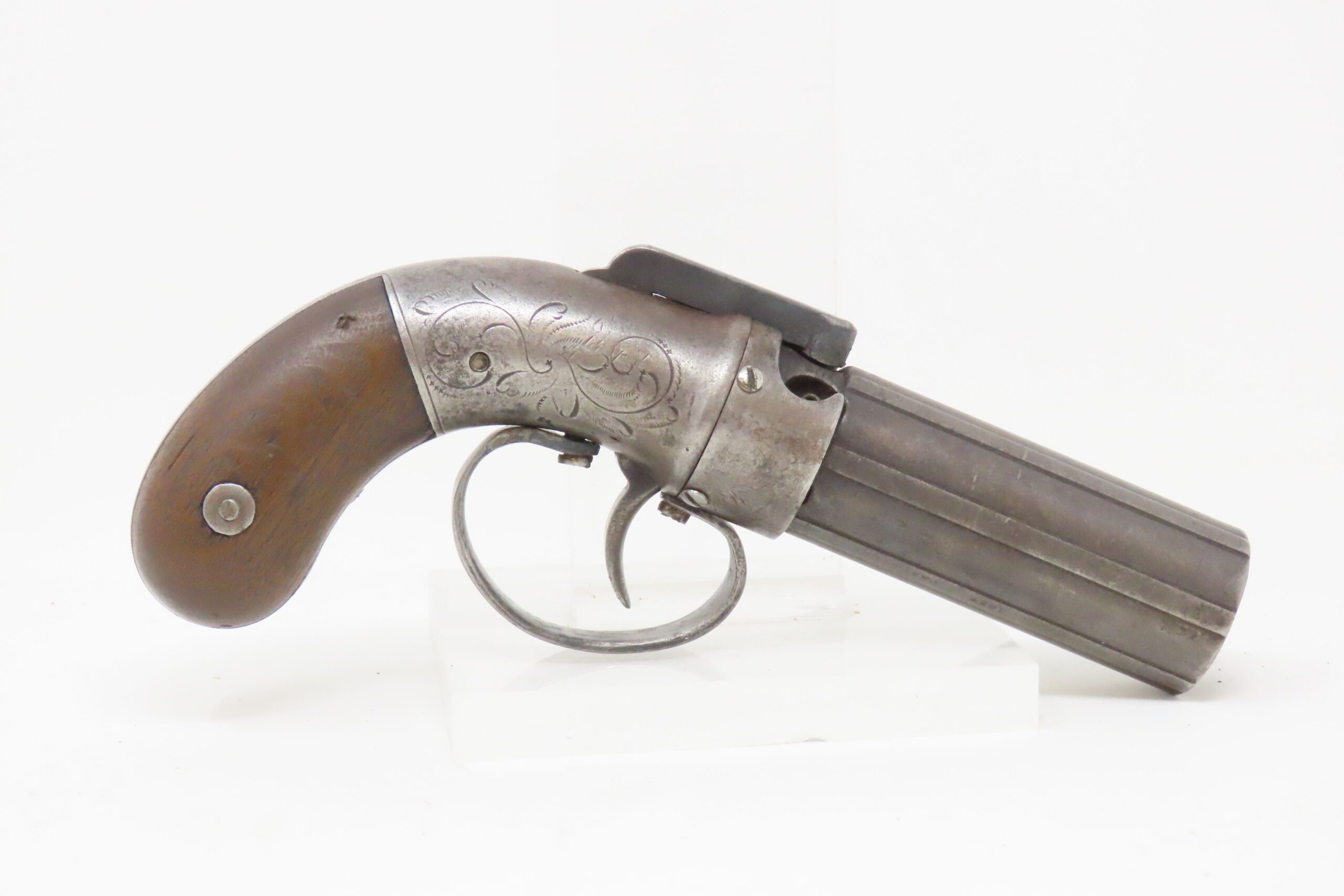 Allen & Thurber Percussion Six Shot Percussion Pepperbox Pistol 1.23 C&RAntique017 | Ancestry Guns