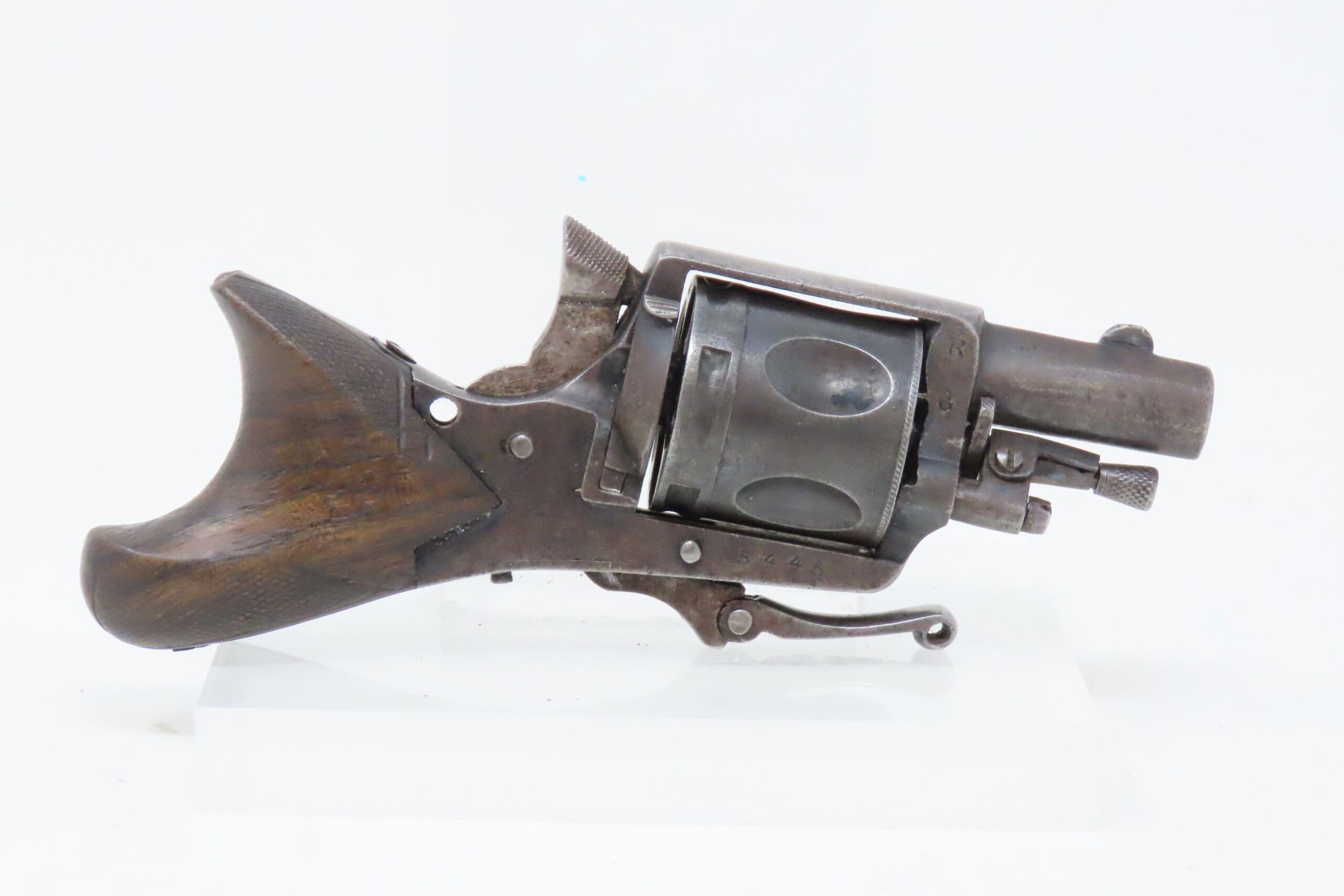 Belgian Double Action Folding Trigger Revolver 2.1 C&RAntique021 ...