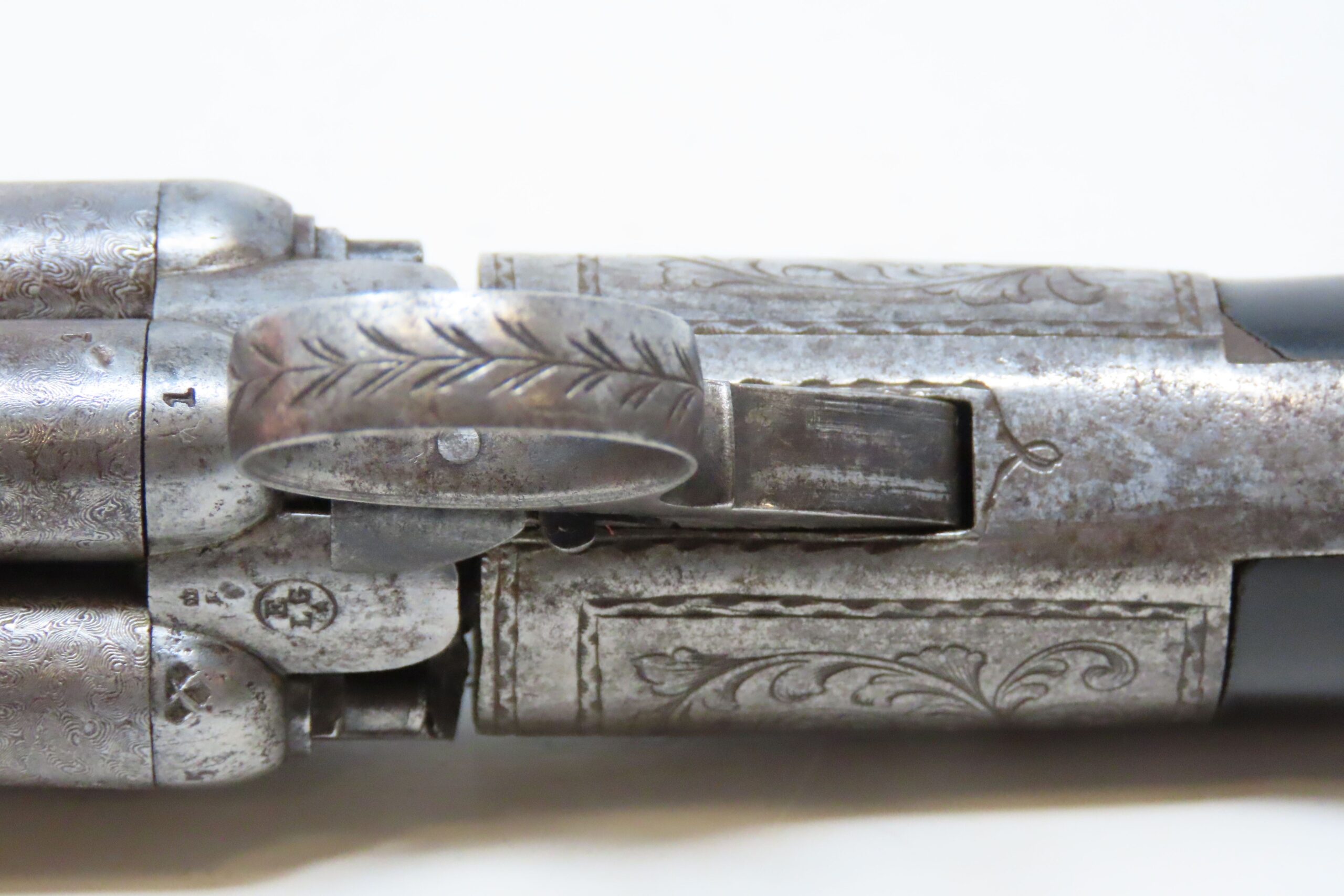 Belgian Mariette Patent Percussion Pepperbox Pistol 1.24 C&RAntique013 ...
