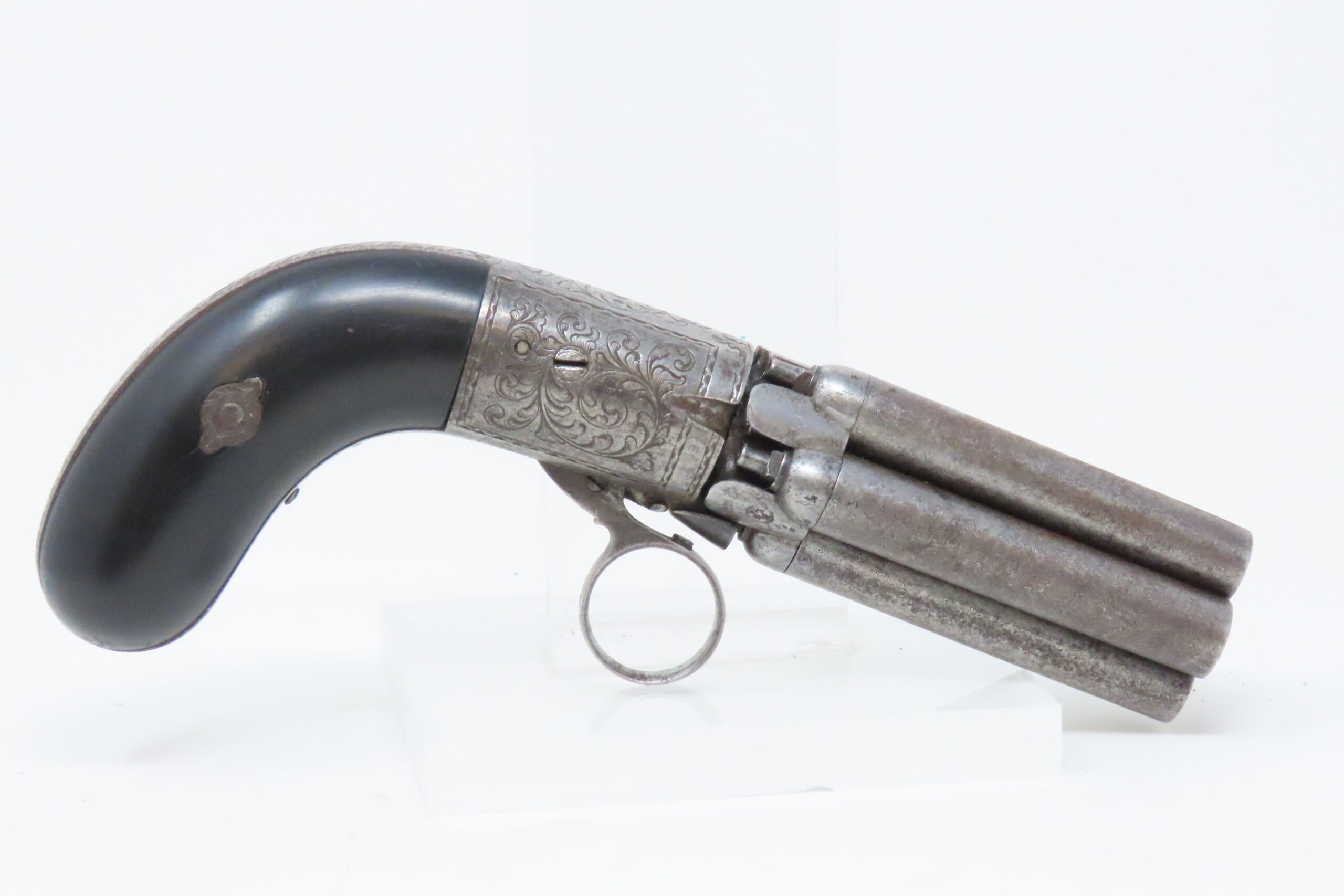 Belgian Mariette Patent Percussion Pepperbox Pistol 1.24 C&RAntique016 ...