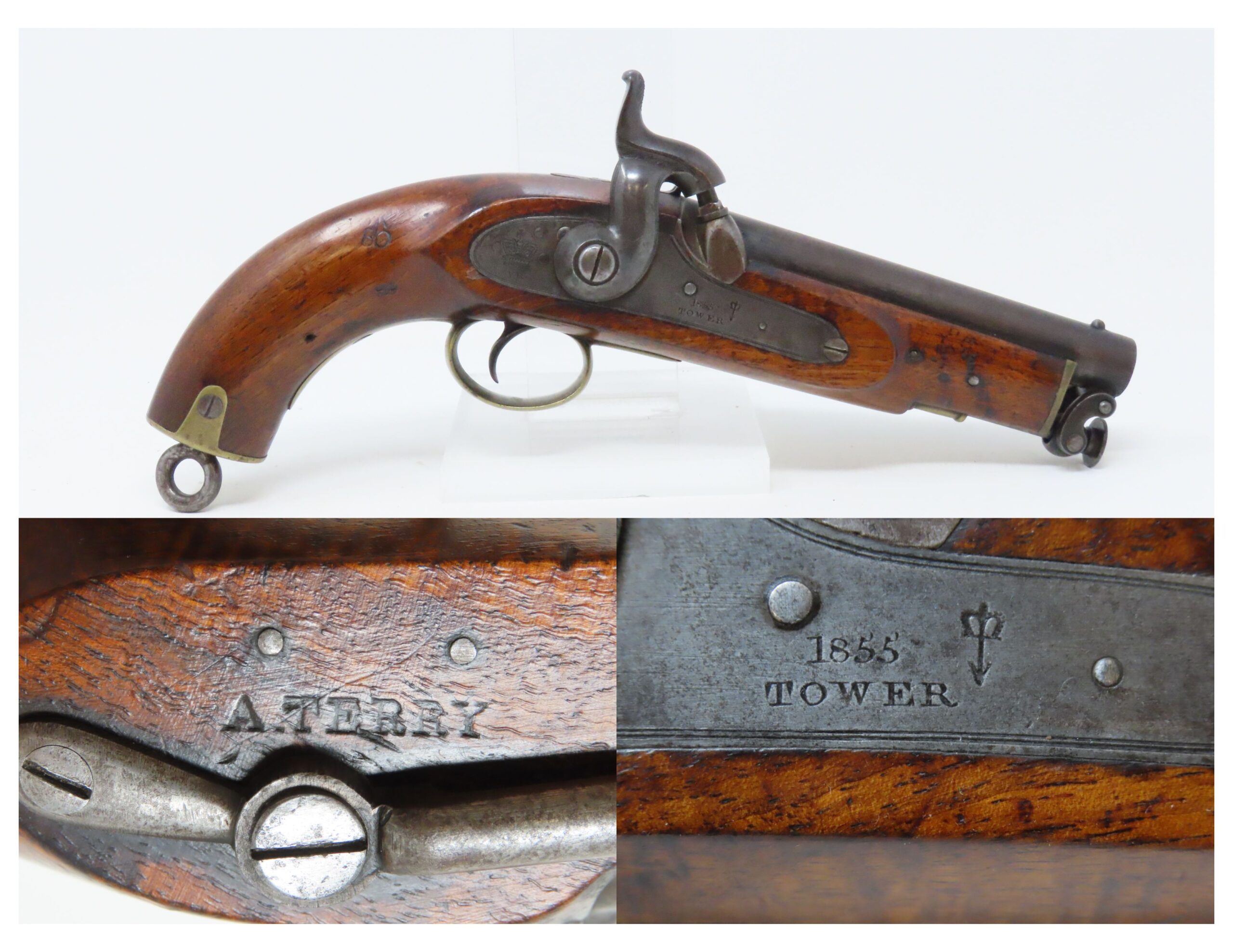 British Pattern 1842 Sea Service Pistol with Rifled Barrel 1.18 C ...