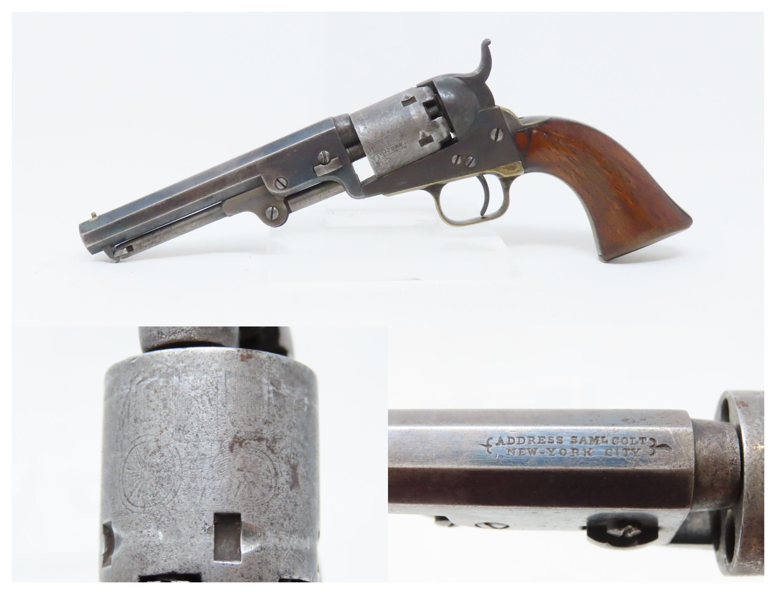 Colt Model 1849 Pocket Percussion Revolver 1.11 C&RAntique001 ...