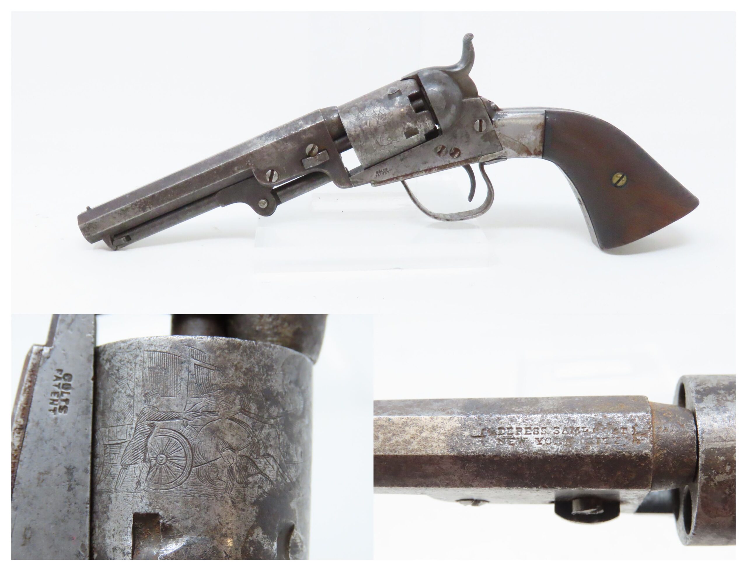 Colt Model 1849 Pocket Revolver 1.16 C&RAntique001 | Ancestry Guns