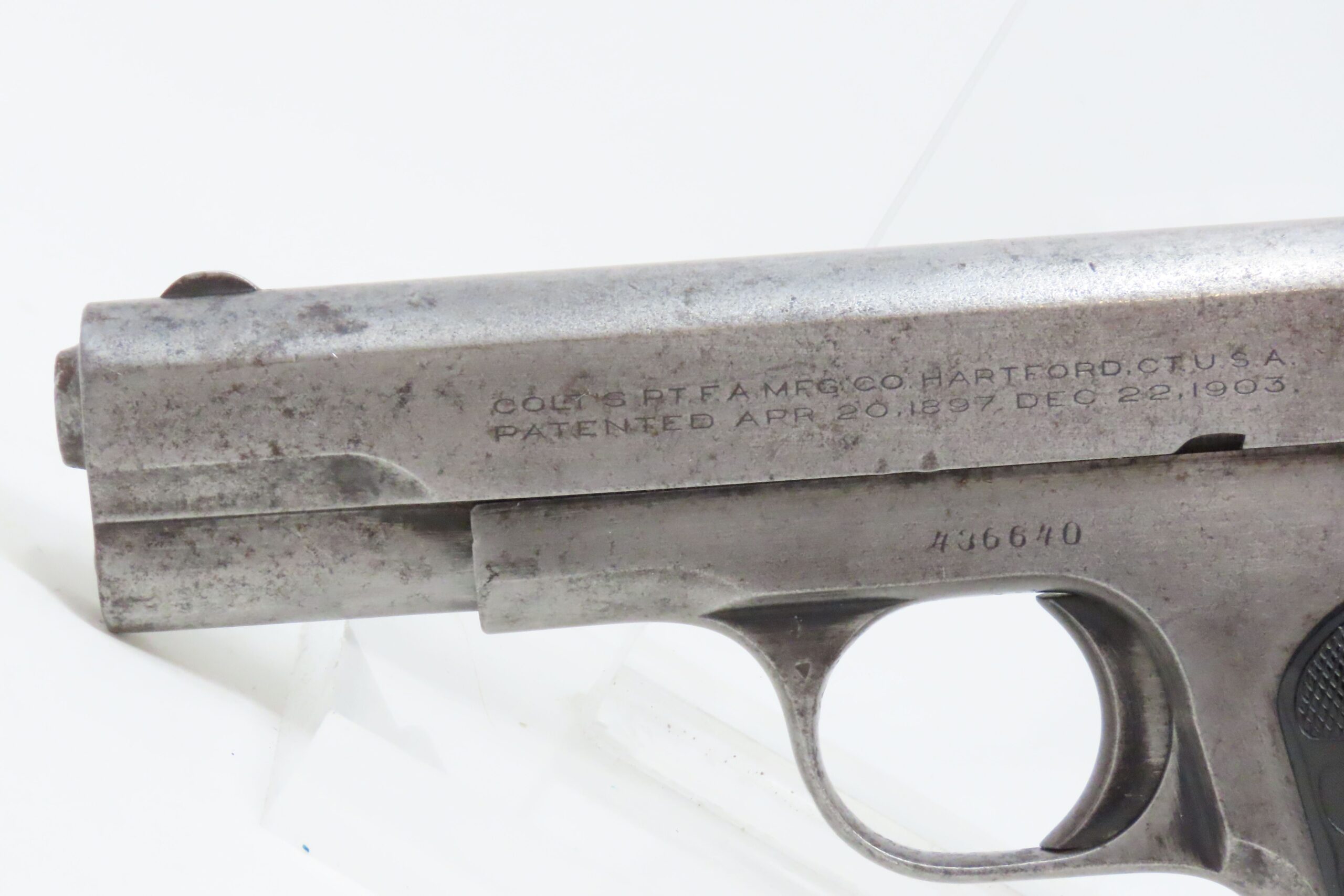 Colt Model 1903 Pocket Hammerless Pistol 1.30 C&RAntique005 | Ancestry Guns