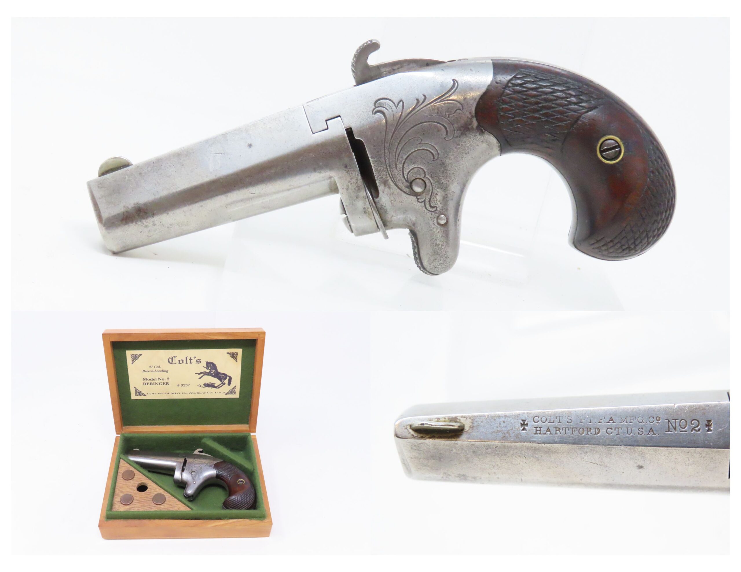 Colt No. 2 Derringer with Case 1.18 C&RAntique001 | Ancestry Guns