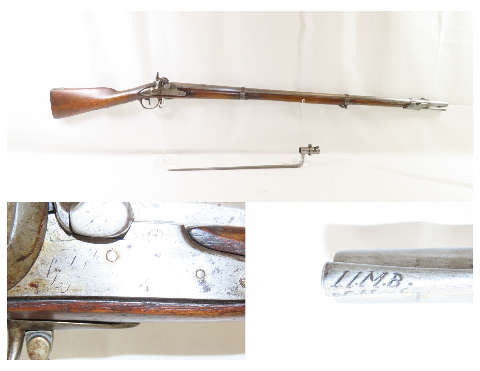 Converted French Model 1822 Rifled Musket with bayonet 7.3 C ...