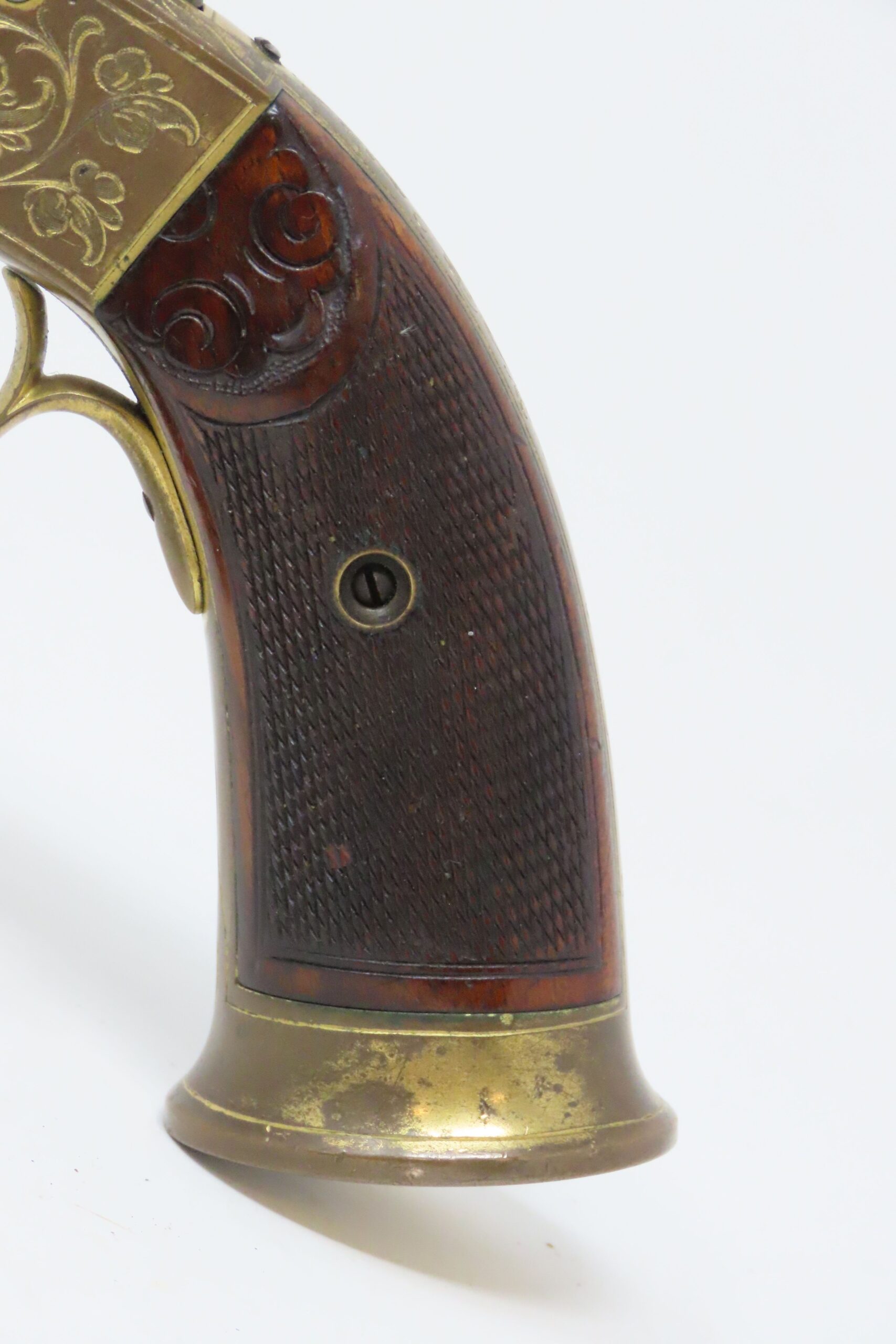 Engraved Gilt German Proofed Flobert Style Single Shot Parlor Pistol 1. ...