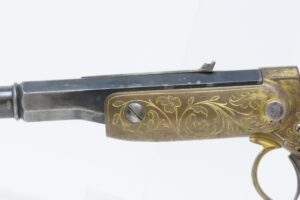 Engraved Gilt German Proofed Flobert Style Single Shot Parlor Pistol 1. ...