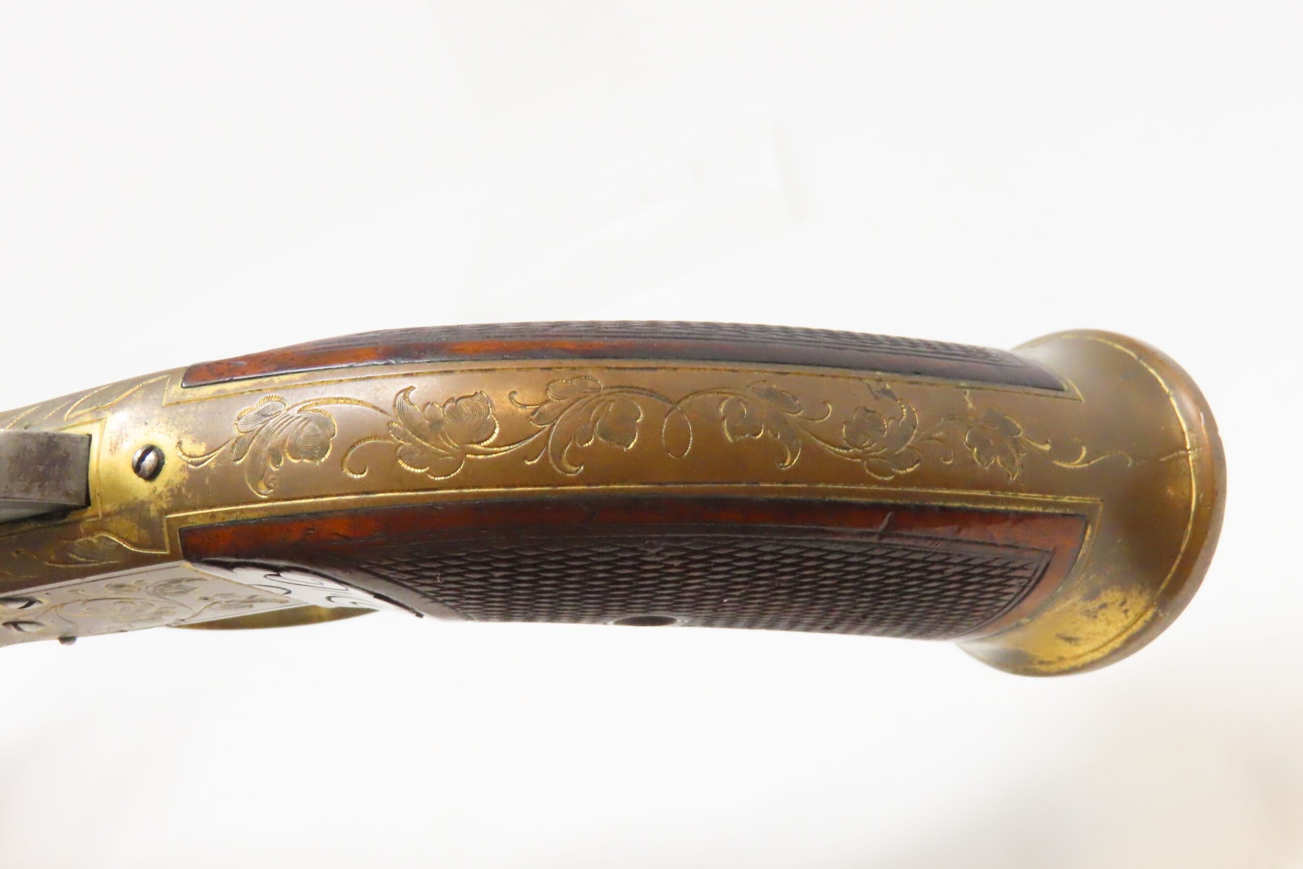 Engraved Gilt German Proofed Flobert Style Single Shot Parlor Pistol 1. ...