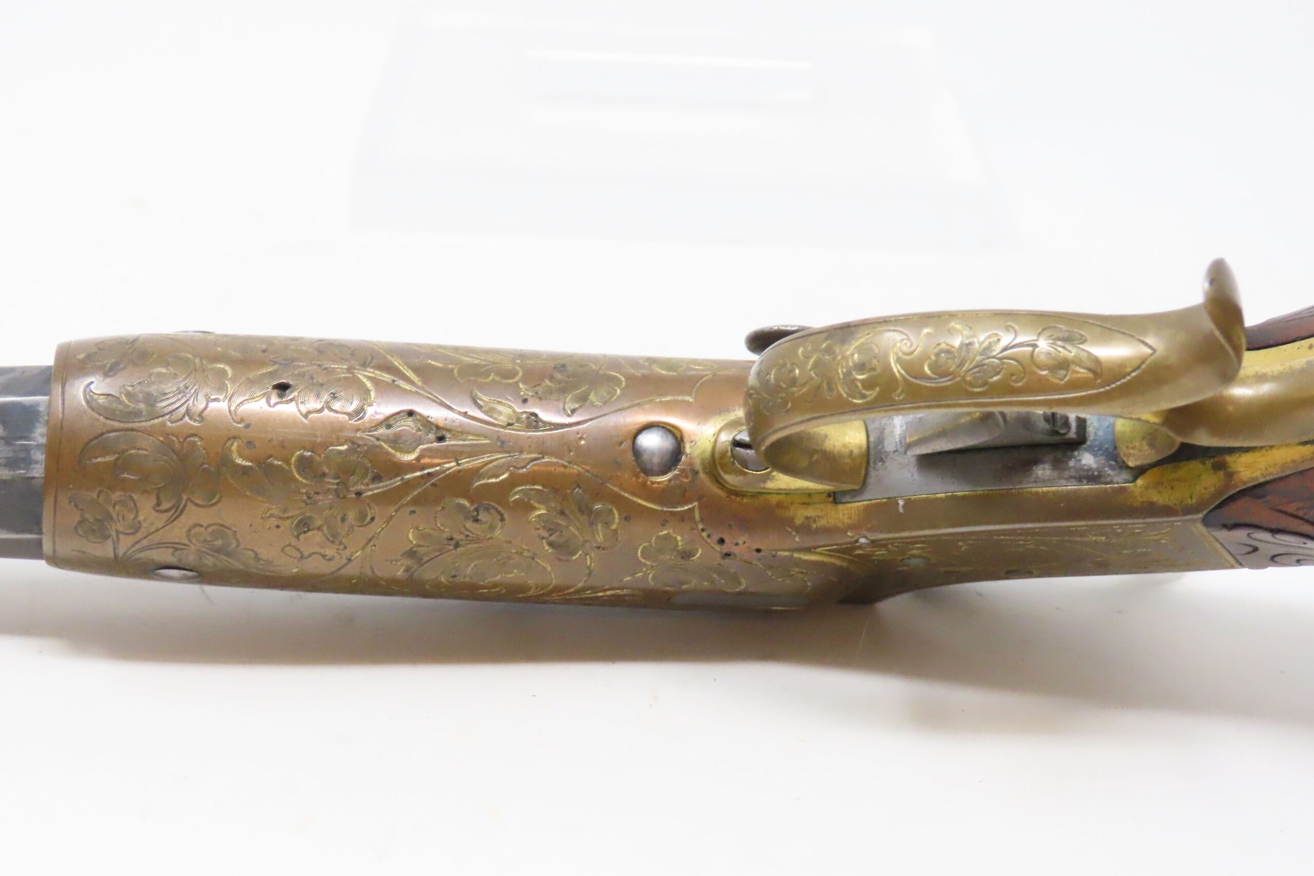 Engraved Gilt German Proofed Flobert Style Single Shot Parlor Pistol 1. ...