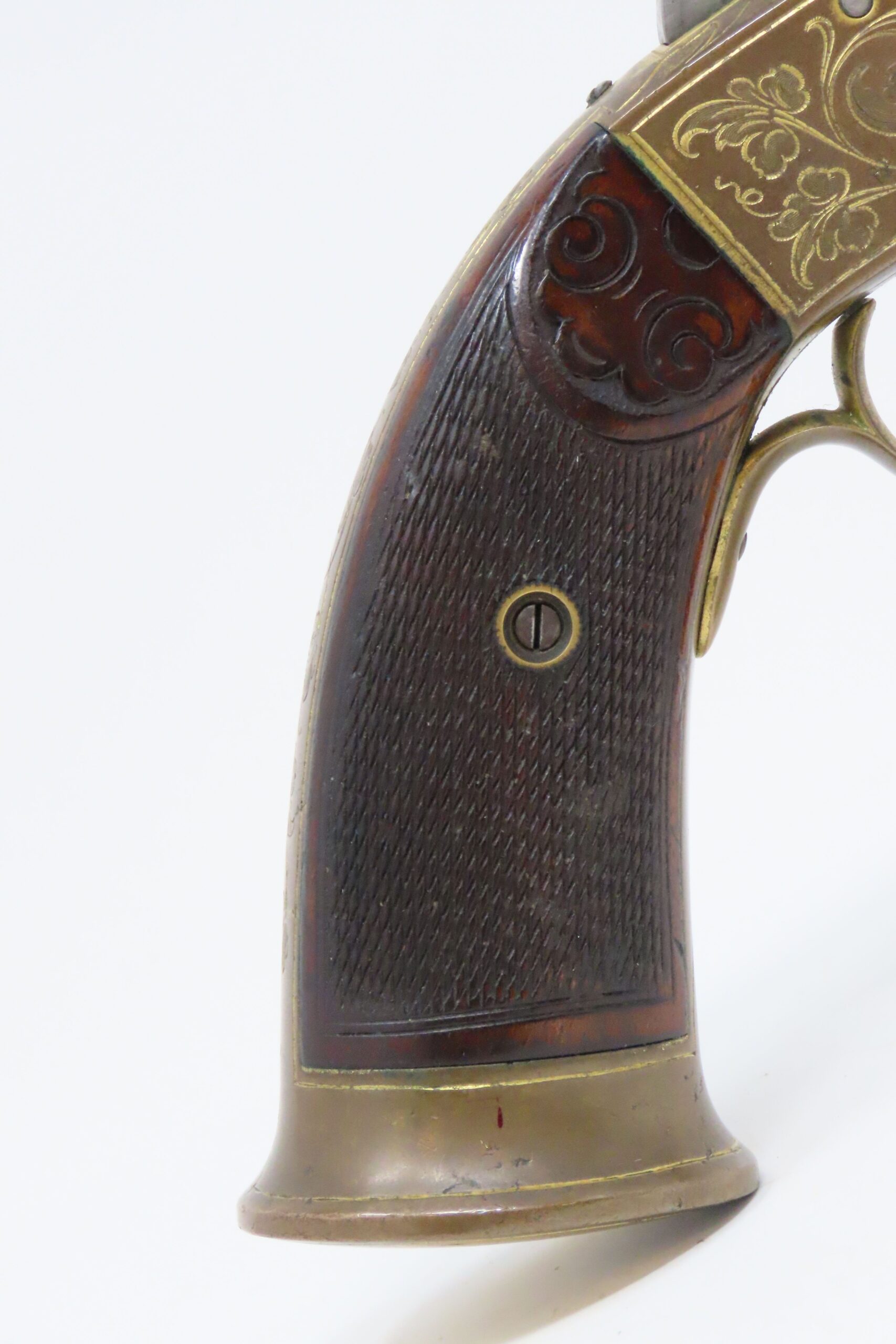 Engraved Gilt German Proofed Flobert Style Single Shot Parlor Pistol 1. ...