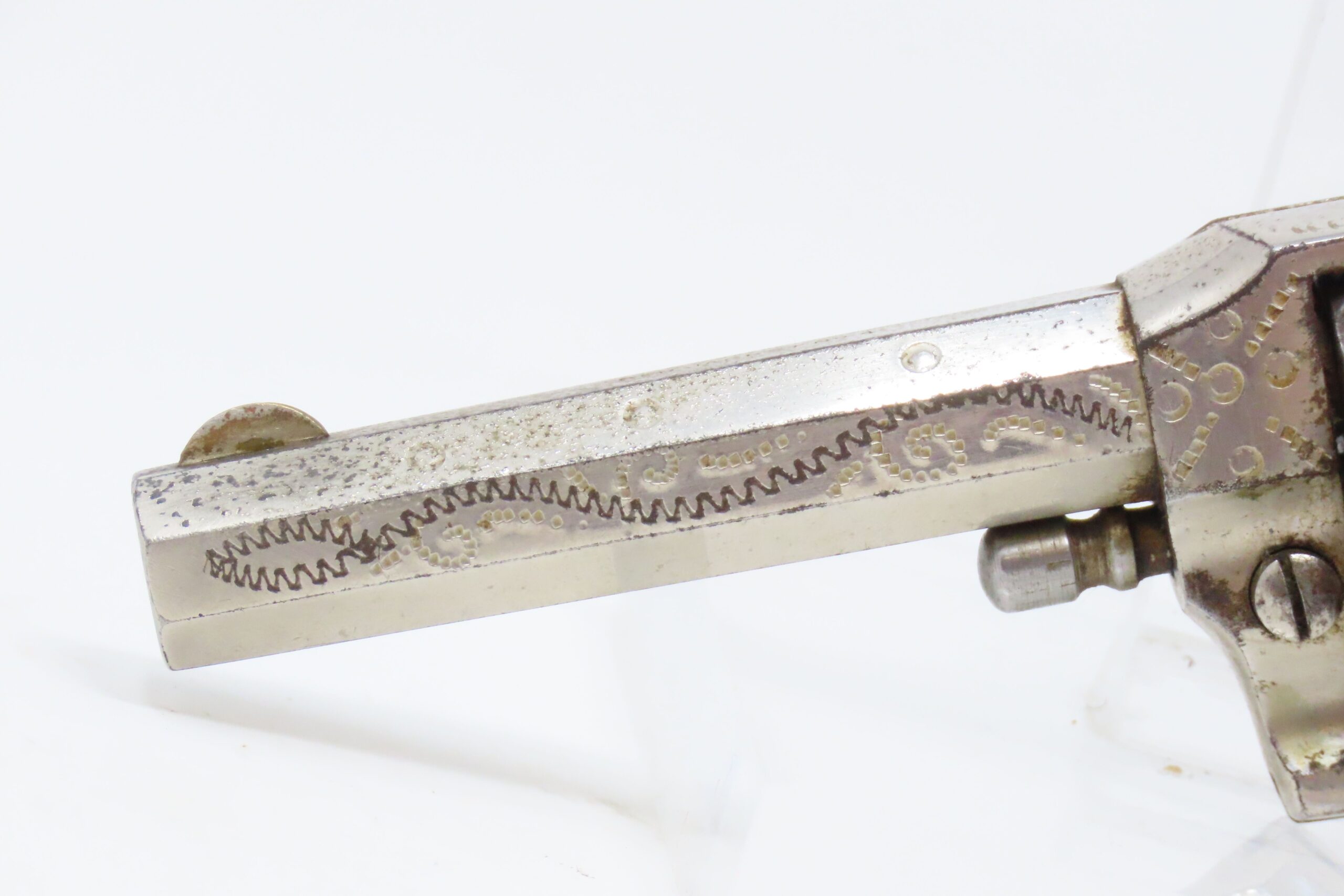 Engraved Lee Arms Co. Red Jacket No. 4 Revolver with Pearl Grips 1.24 C ...