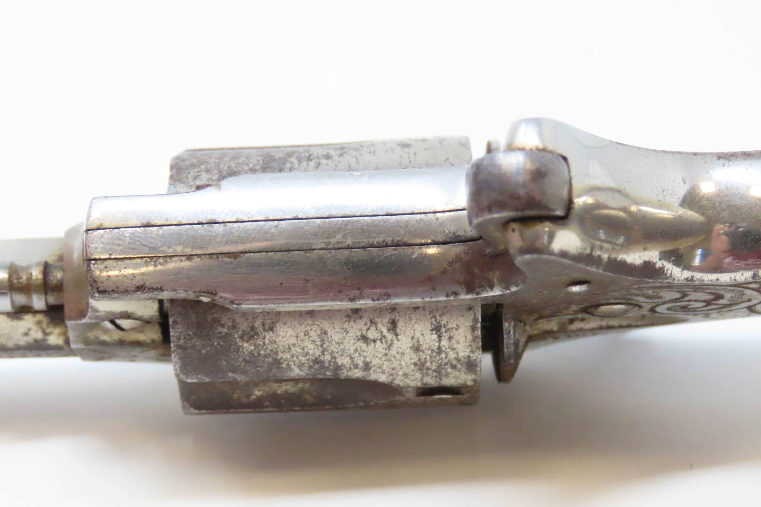 Engraved Lee Arms Co. Red Jacket No. 4 Revolver with Pearl Grips 1.24 C ...