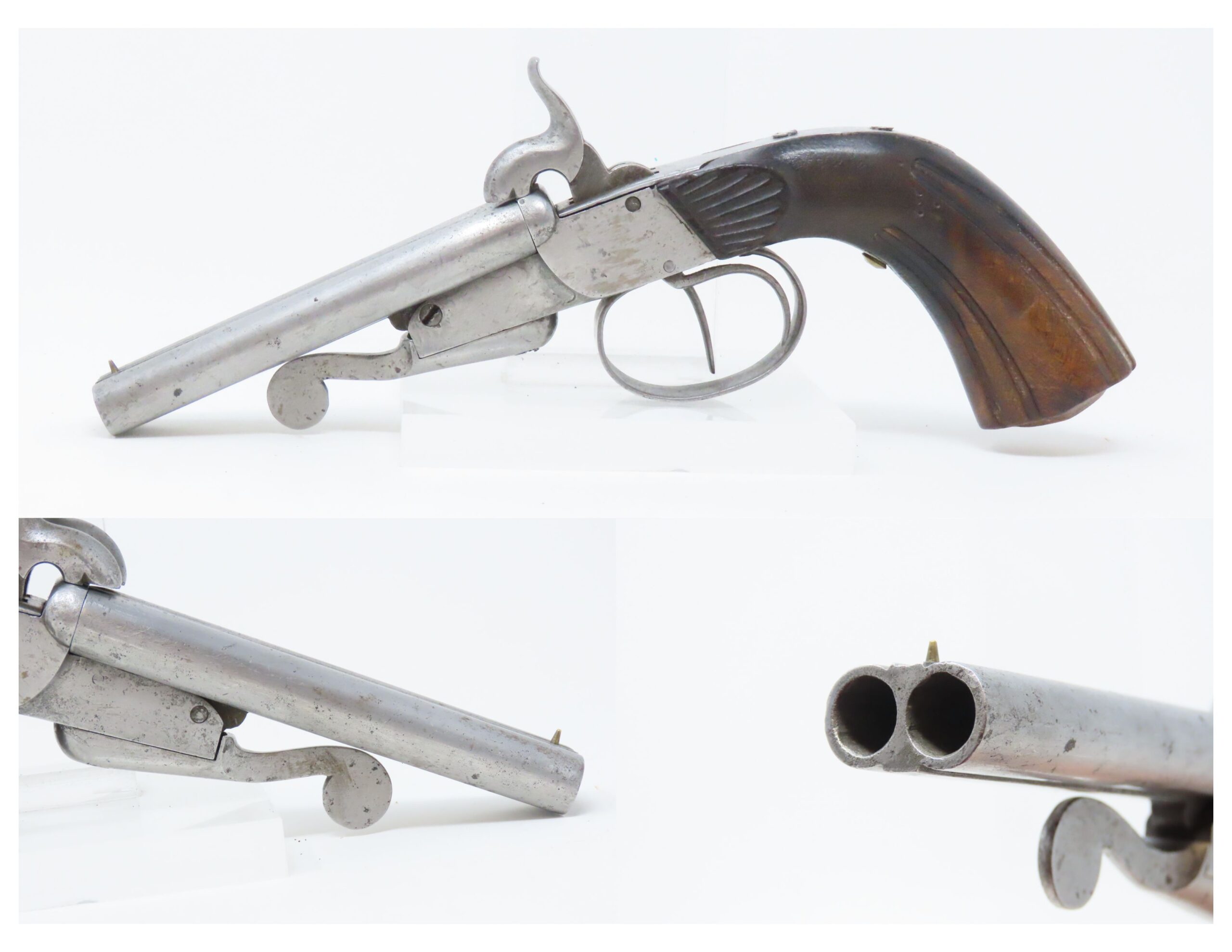 European Double Barrel Pinfire Pistol 1.17 C&RAntique001 | Ancestry Guns
