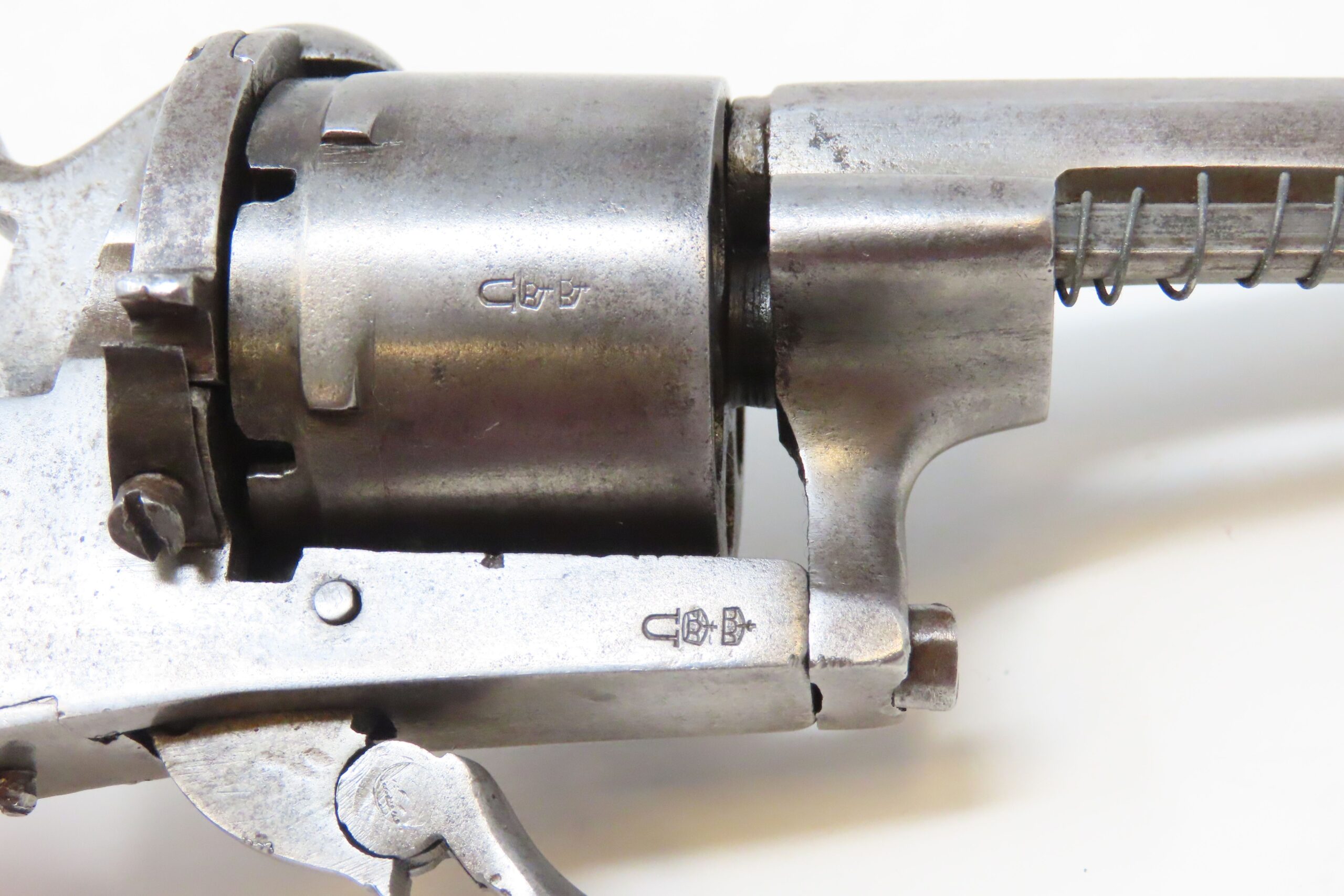 European Folding Trigger Double Action Pinfire Revolver 1.17 C ...