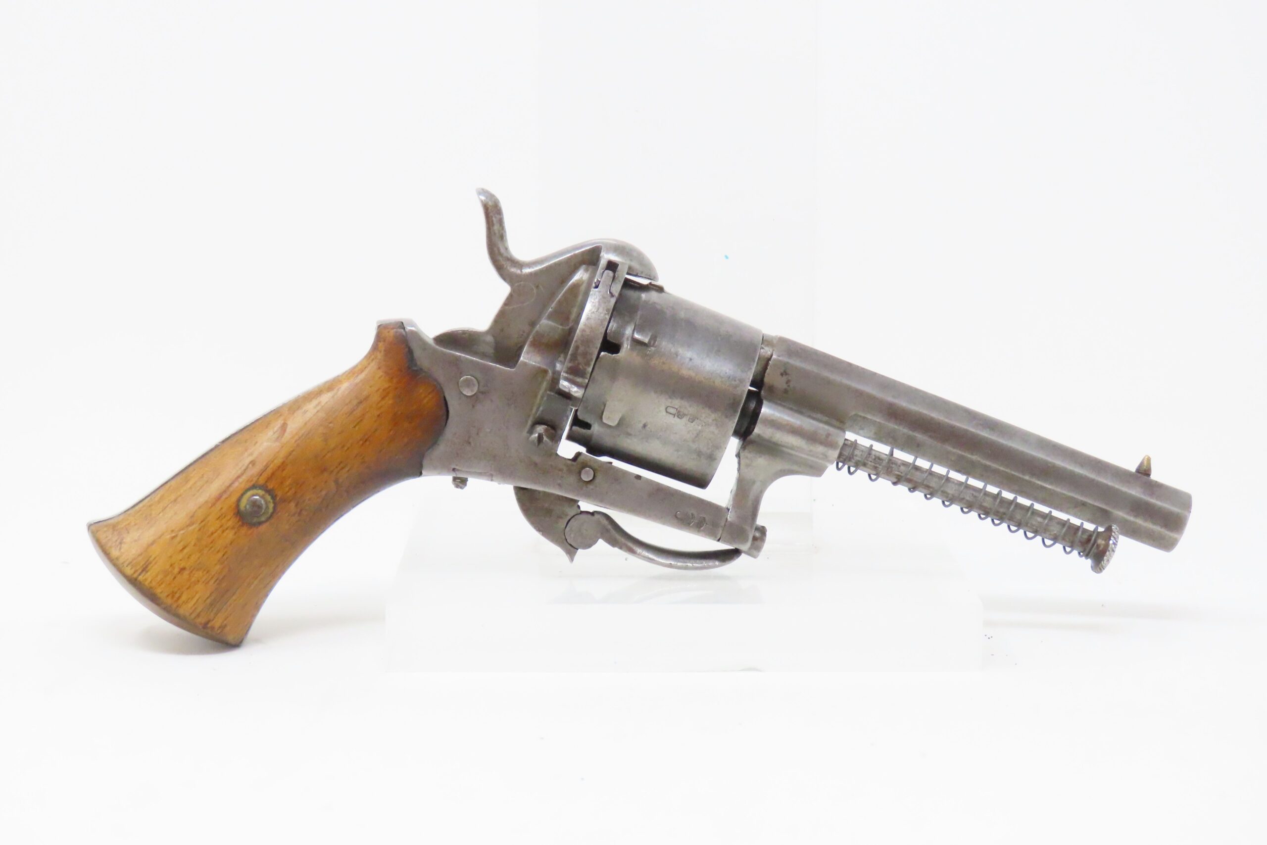 European Folding Trigger Double Action Pinfire Revolver 1.17 C ...