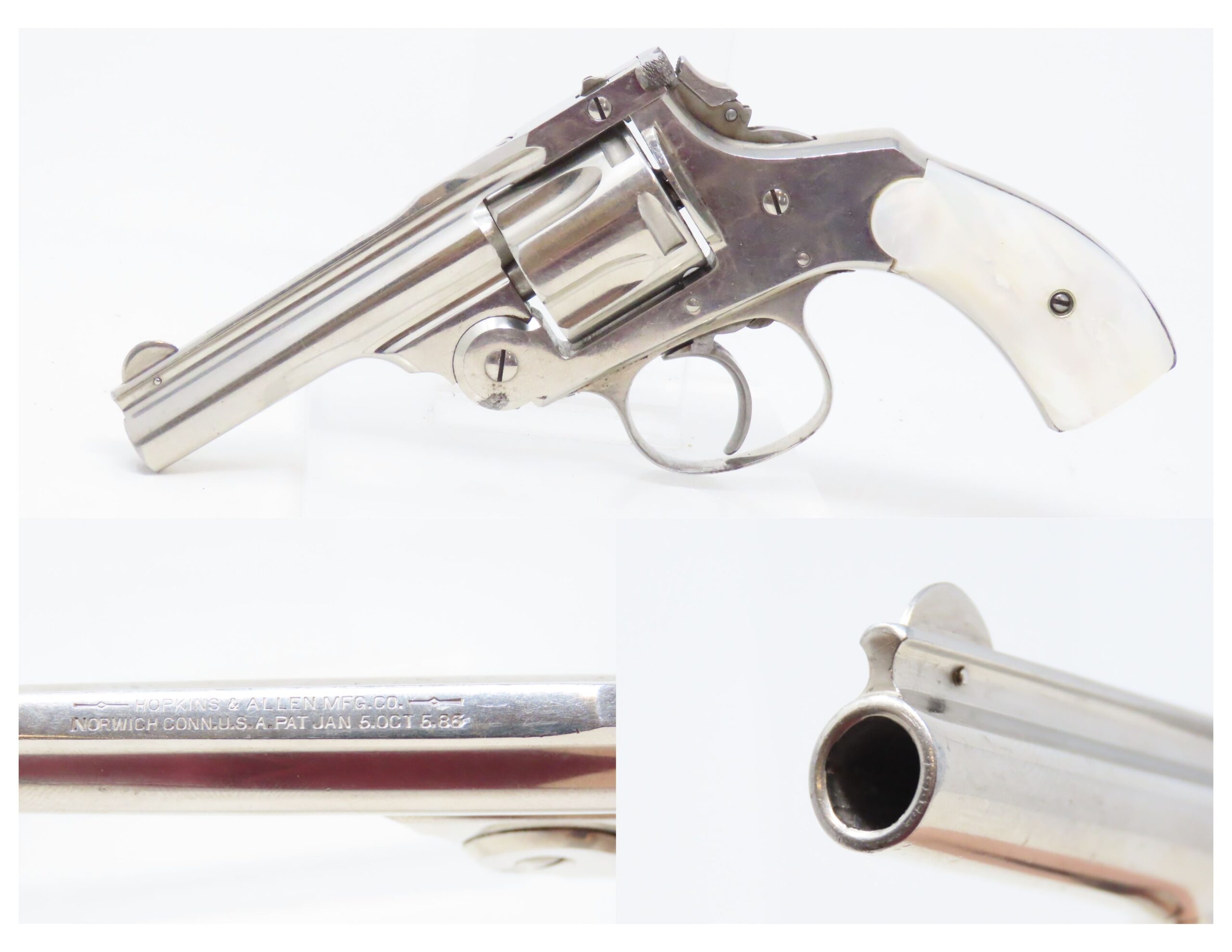 Hopkins & Allen Top Break Folding Hammer Double Action Revolver with ...