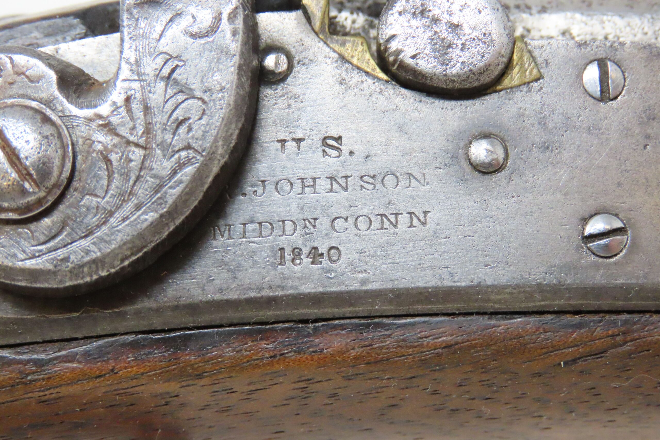 Robert Johnson MOdel 1836 Percussion Conversion Pistol 1.18 C ...