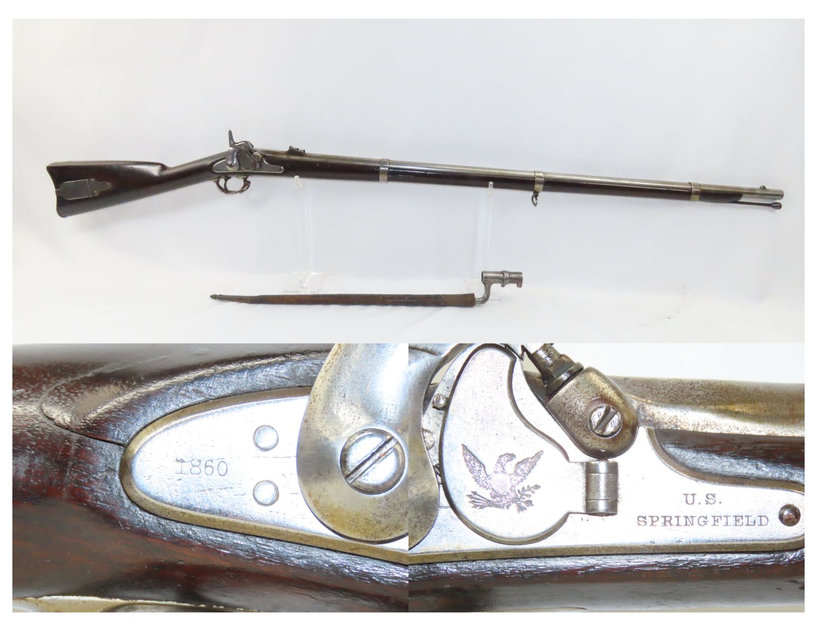 U.S. Springfield Model 1855 Rifle Musket 3.13 C&RAntique001 | Ancestry Guns