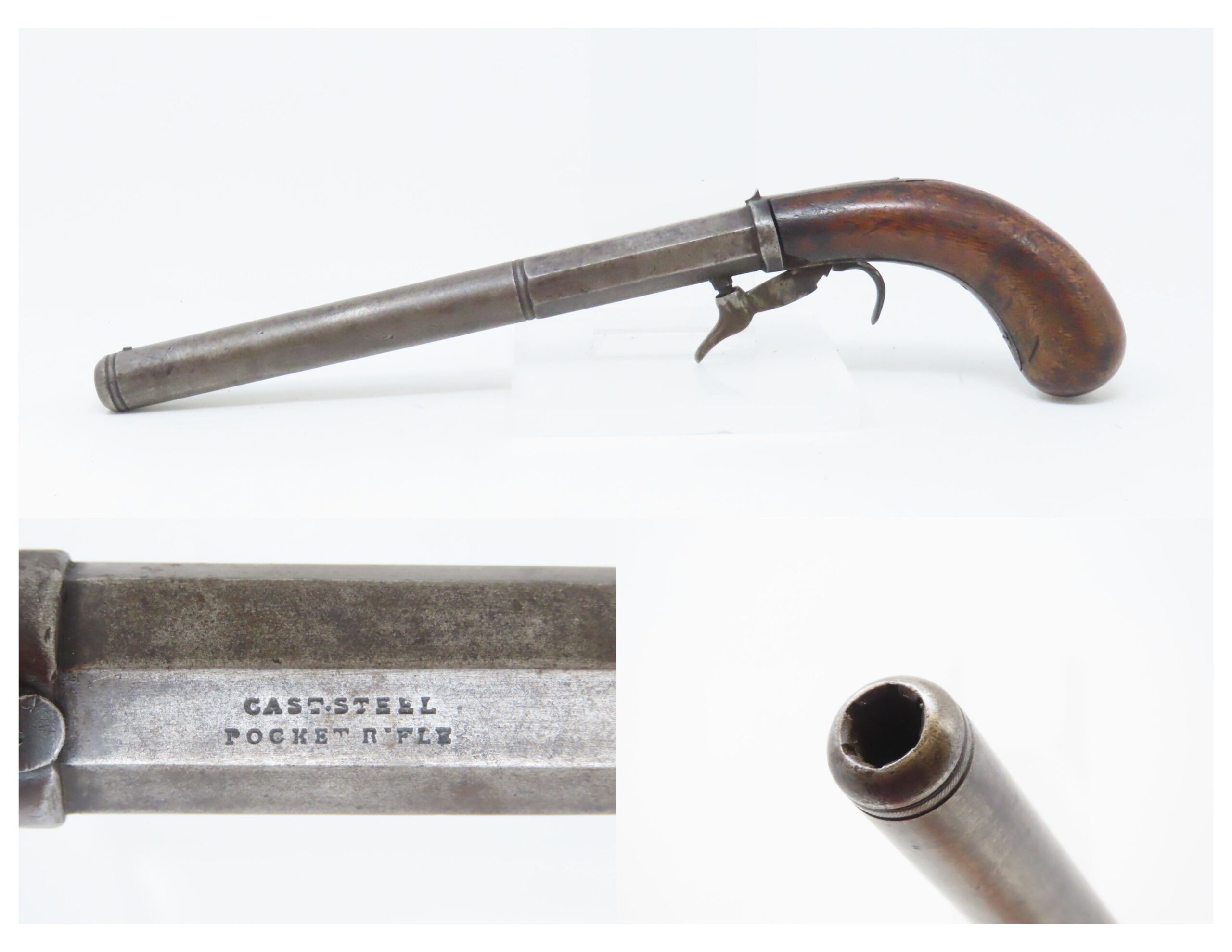 Underhammer Percussion Pocket Rifle Pistol 1.24 C&RAntique001 ...