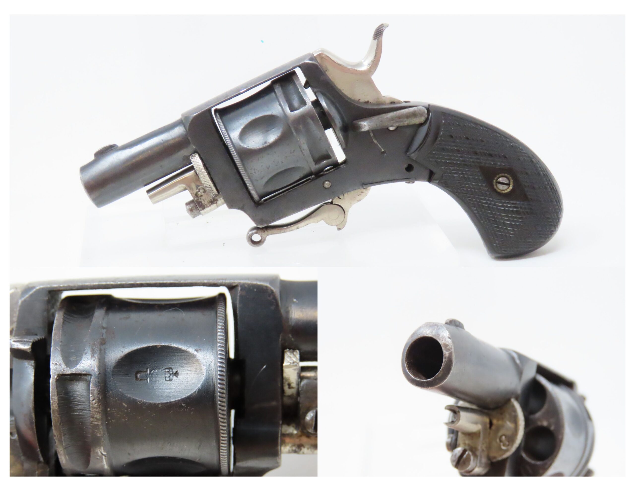 german folding trigger double action pocket revolver 1.17 C&RAntique001 ...