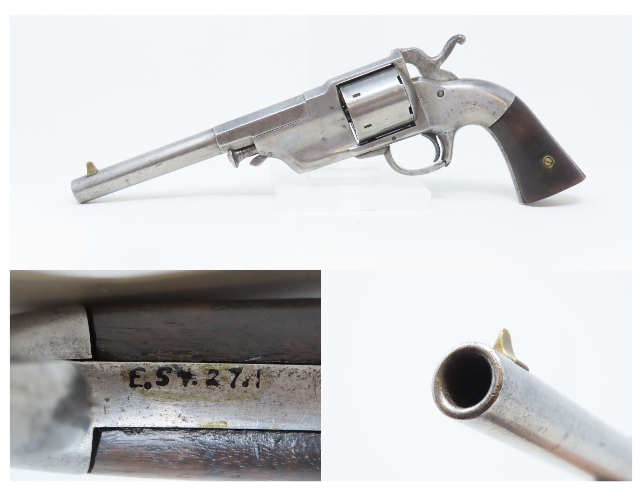 Allen & Wheelock Center Hammer Lipfire Army Revolver 1.24 C&RAntique001 ...