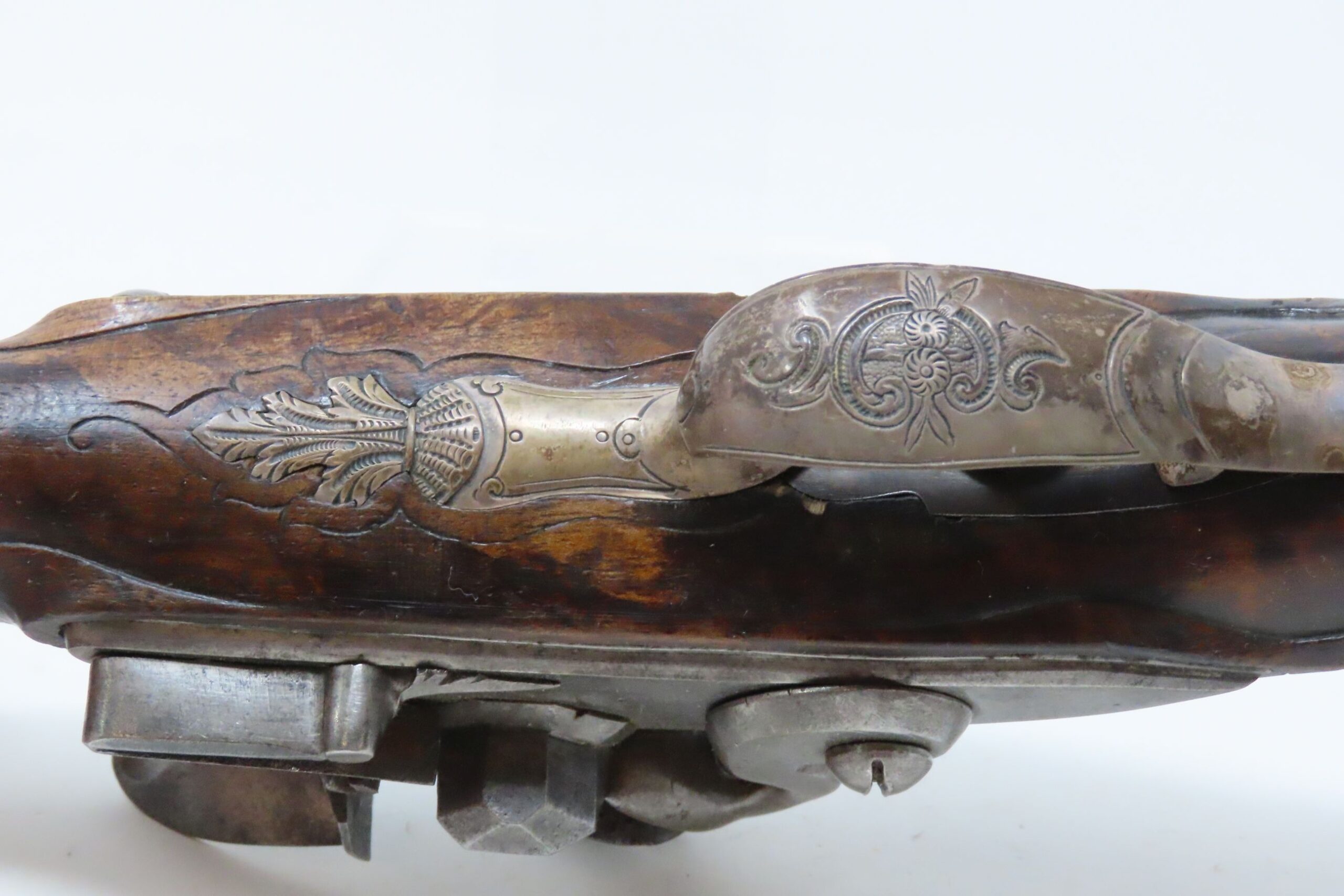 Engraved Lazaro Lazarino Marked Italian Flintlock Pistol 2.1 C ...