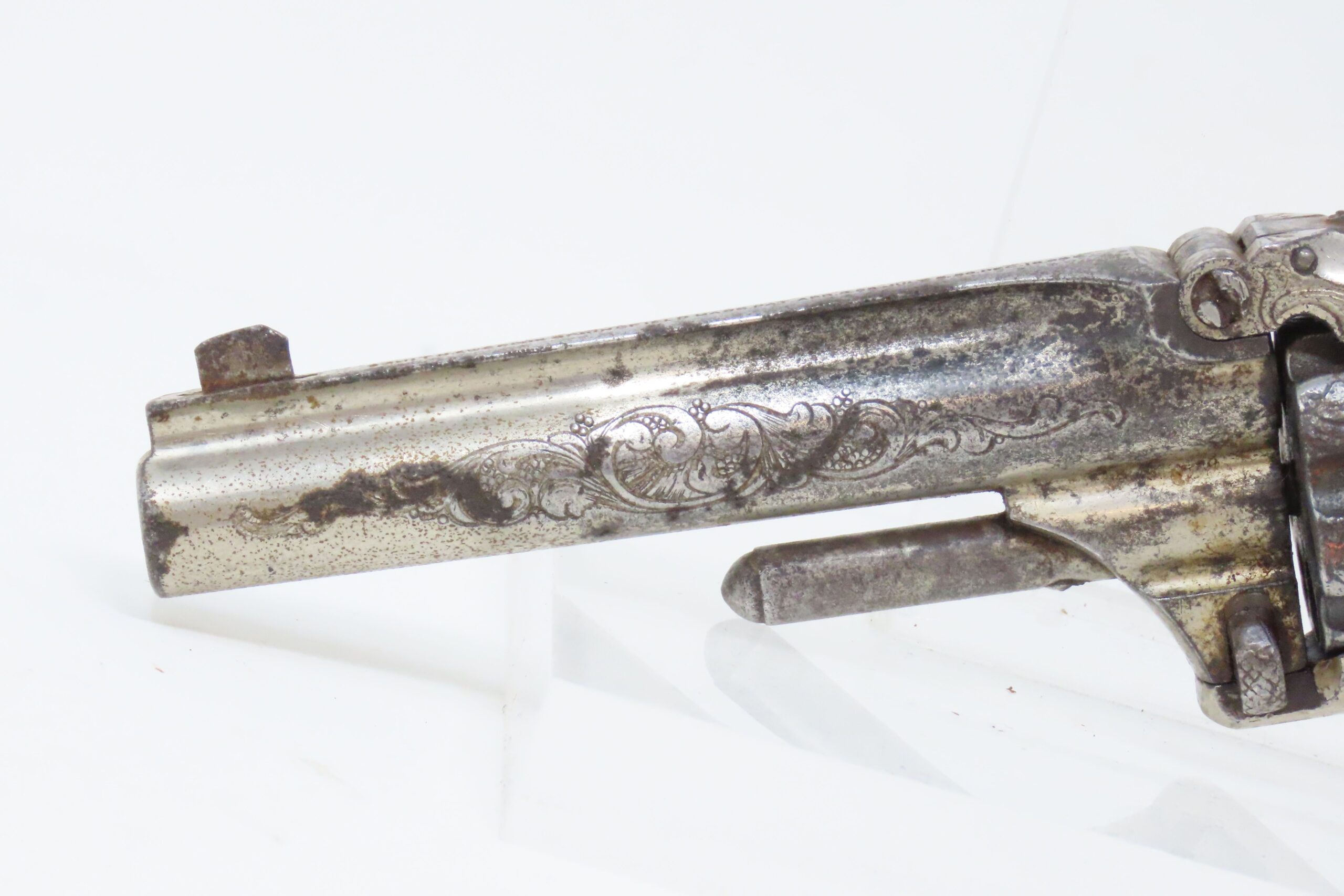 Engraved Smith & Wesson Model Number One 1st Issue Revolver with Pearl ...