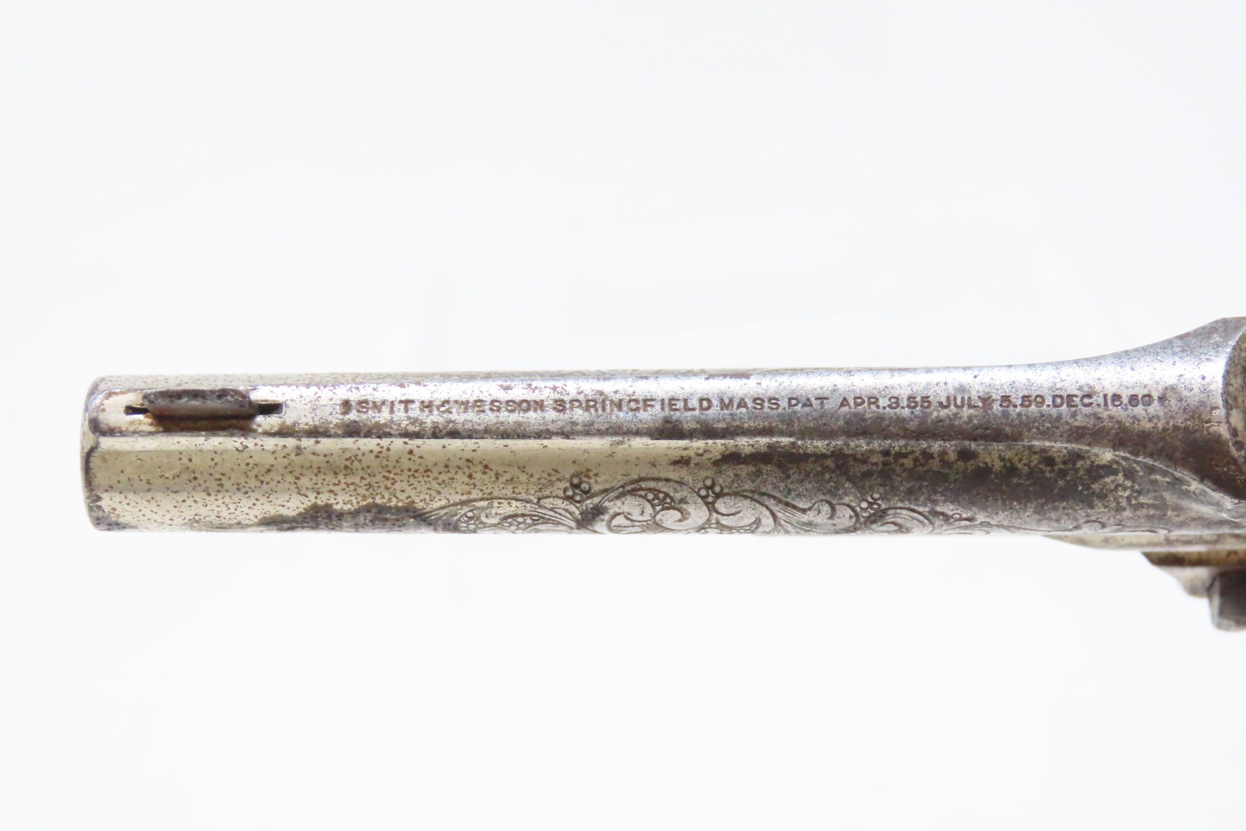 Engraved Smith & Wesson Model Number One 1st Issue Revolver with Pearl ...