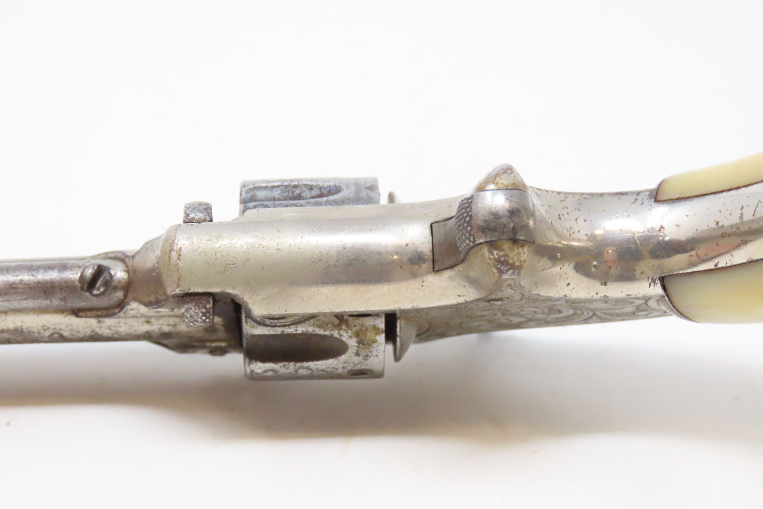 Engraved Smith & Wesson Model Number One 1st Issue Revolver with Pearl ...