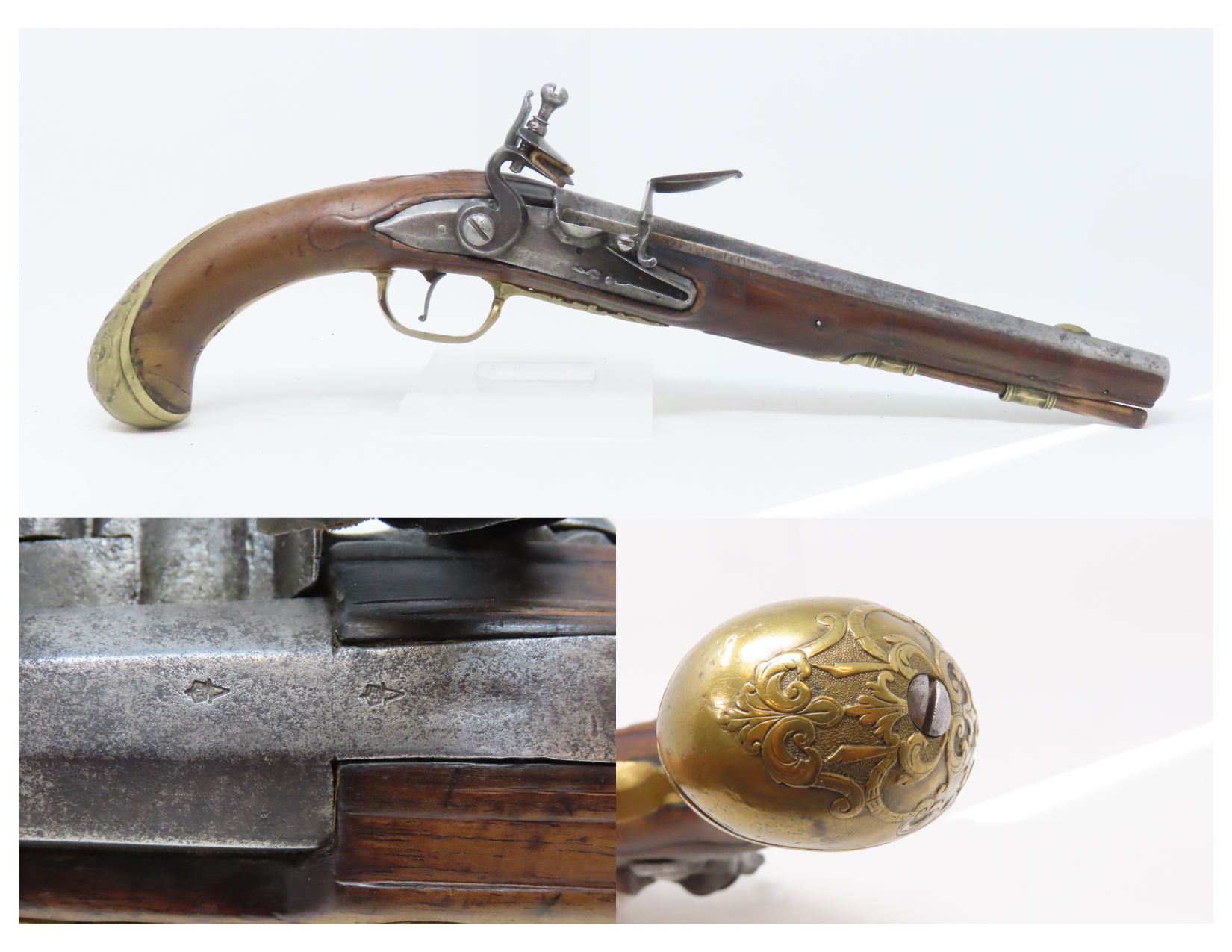 European Flintlock Holster Pistol 2.1 C&RAntique001 | Ancestry Guns