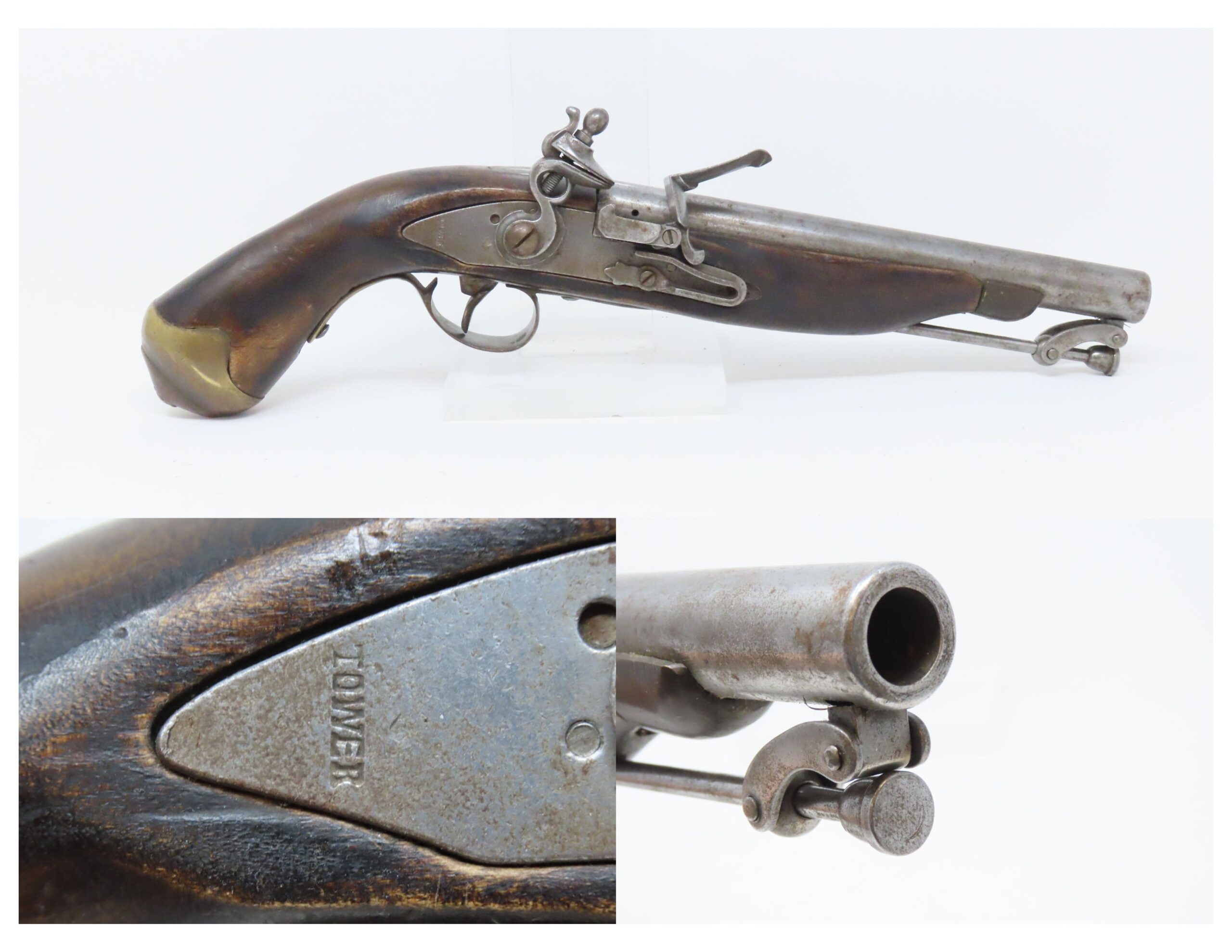 Flintlock Pistol with Tower Marked Lock 1.23 C&RAntique001 | Ancestry Guns