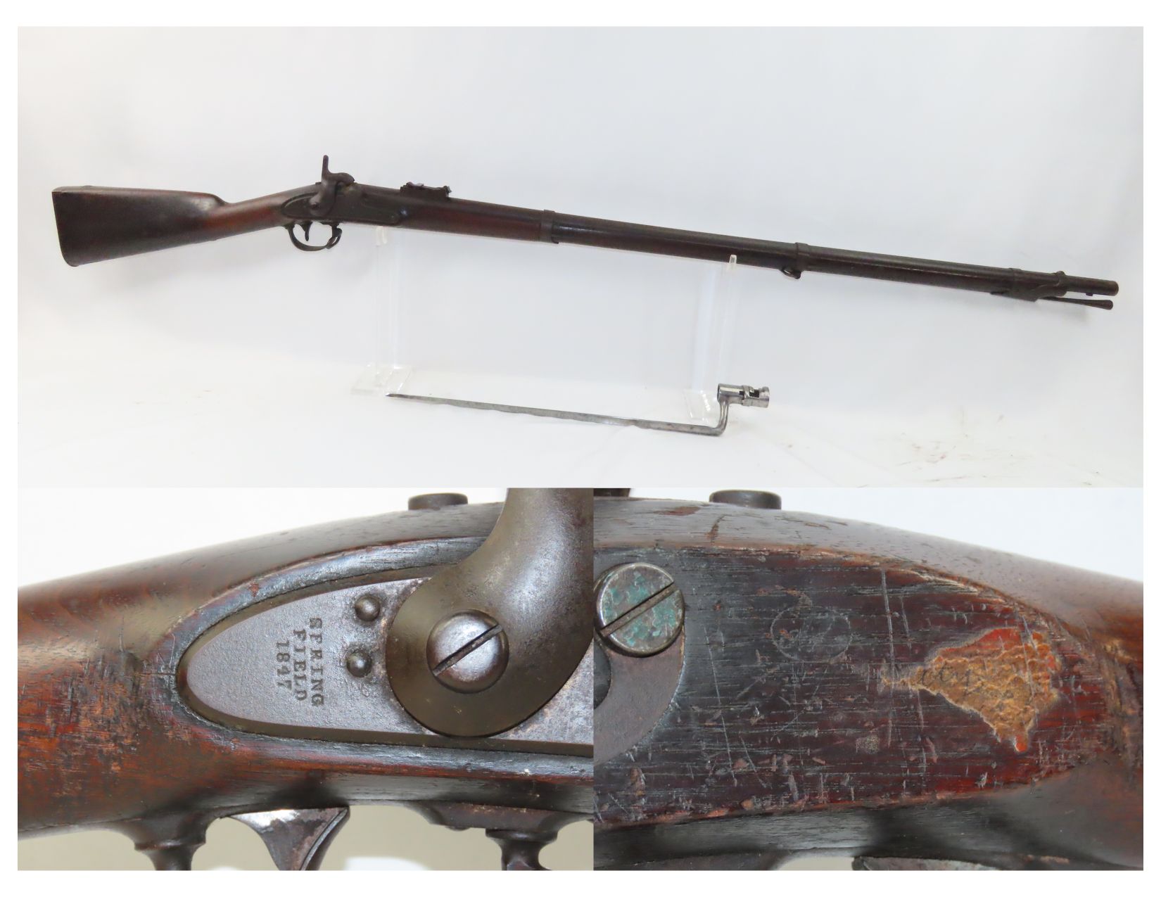 Rifled and Sighted Springfield Model 1842 Musket 3.30 C&RAntique001 ...