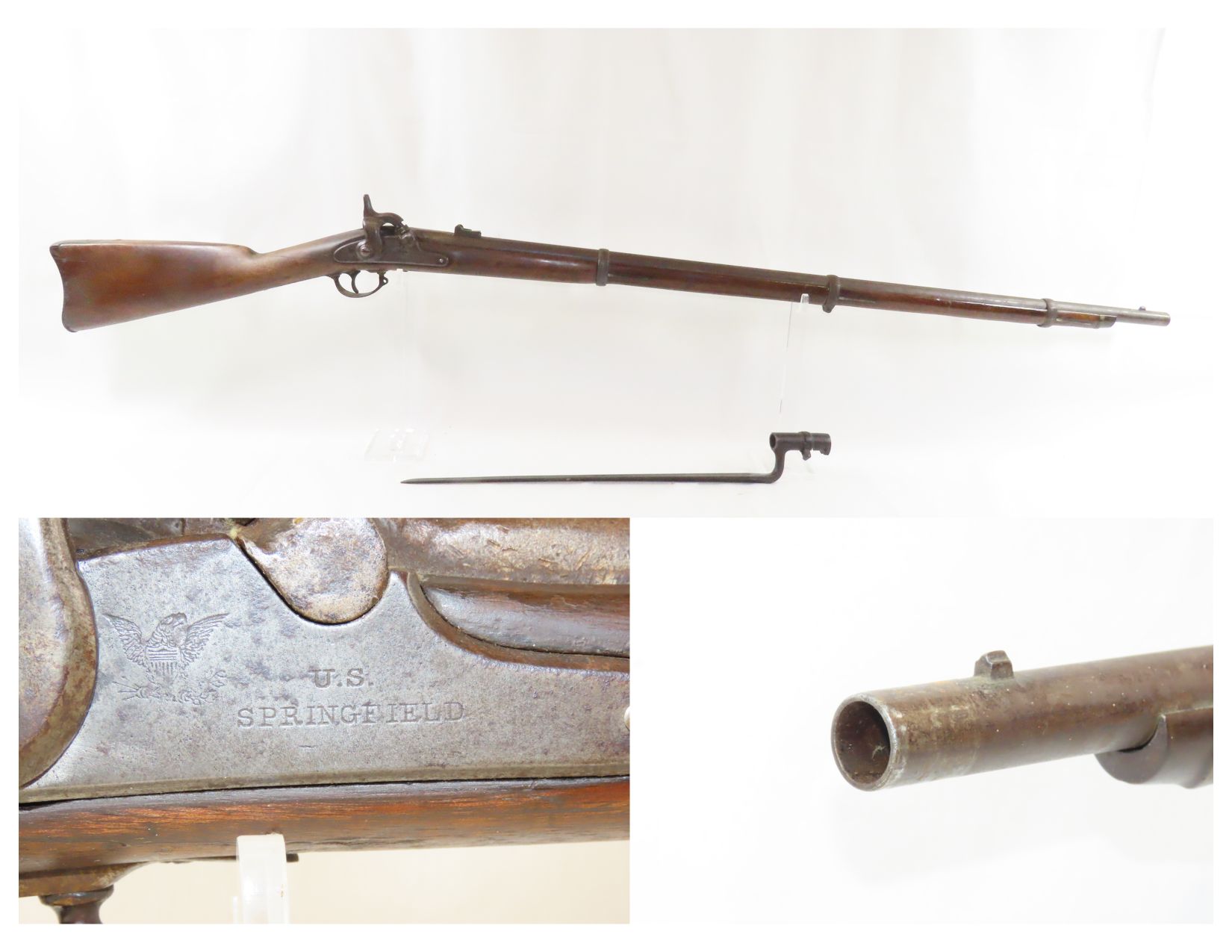 U.S. Springfield Model 1863 Type II Model 1864 Percussion Rifle Musket ...