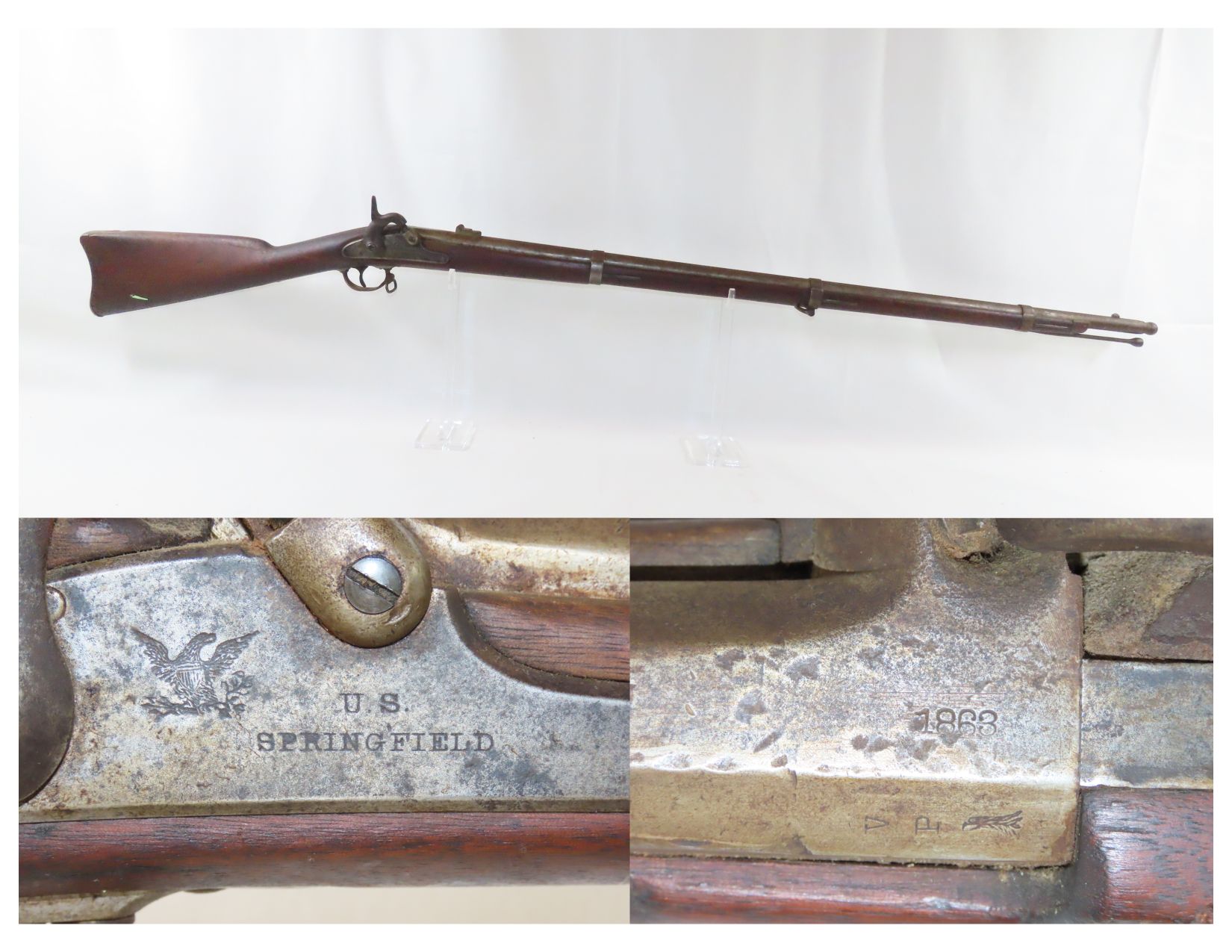 Civil War Springfield Model 1861 Rifle Musket 4.19 C&RAntique001 ...