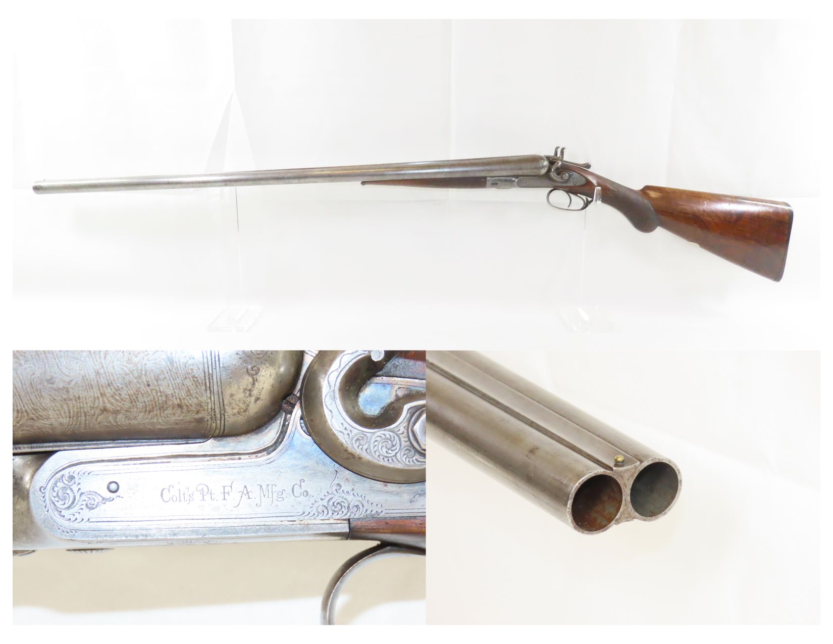 Factory Engraved Colt 10 Gauge Model 1878 Double Barrel hammer Shotgun ...