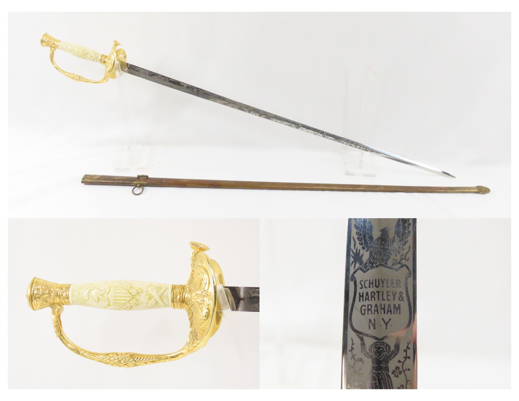 Smithsonian Institution Schuyler, Hartley & Graham officer’s sword 2.9 ...