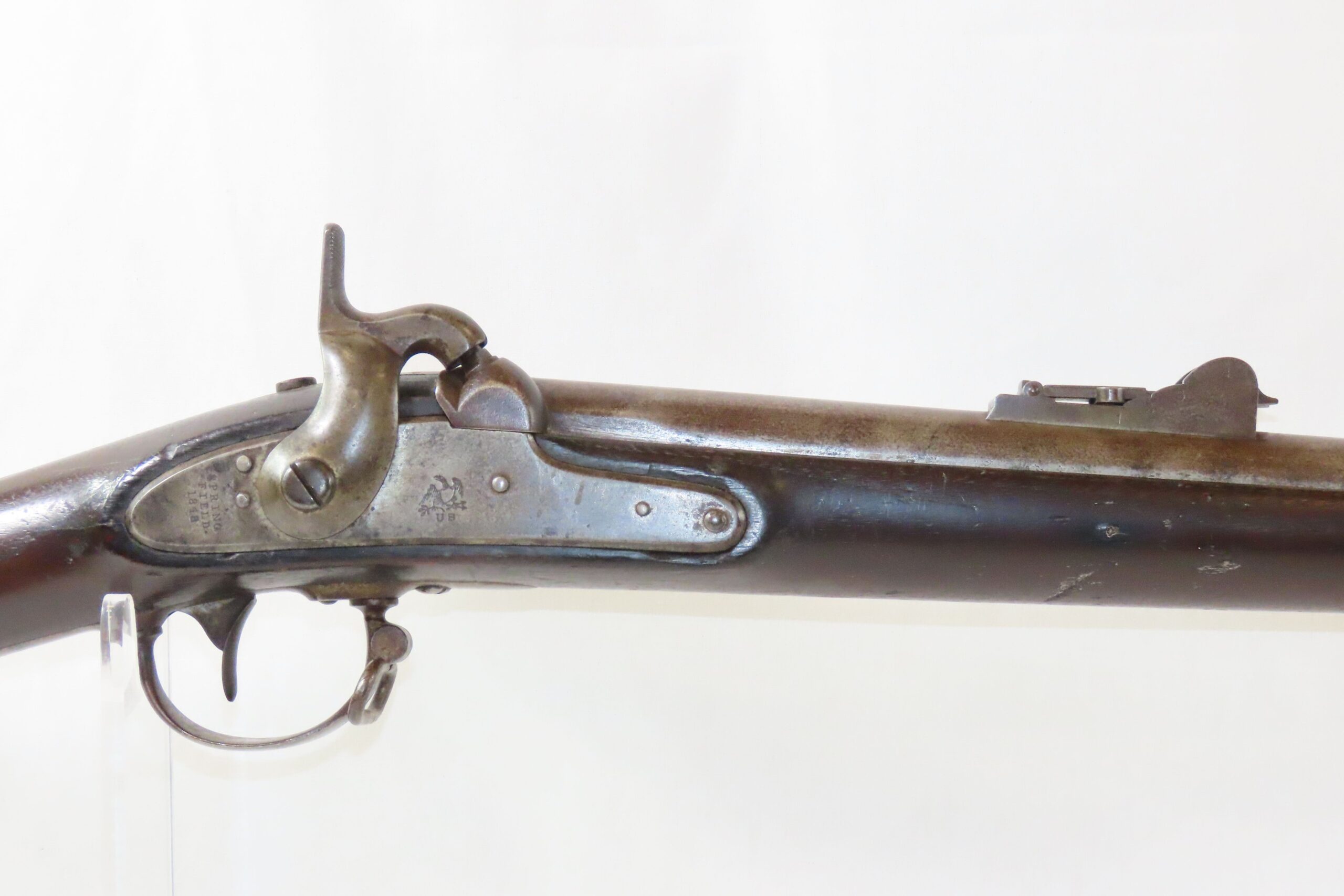 Springfield Model 1842 Musket with Long Range Sight and Bayonet 5.31 C ...
