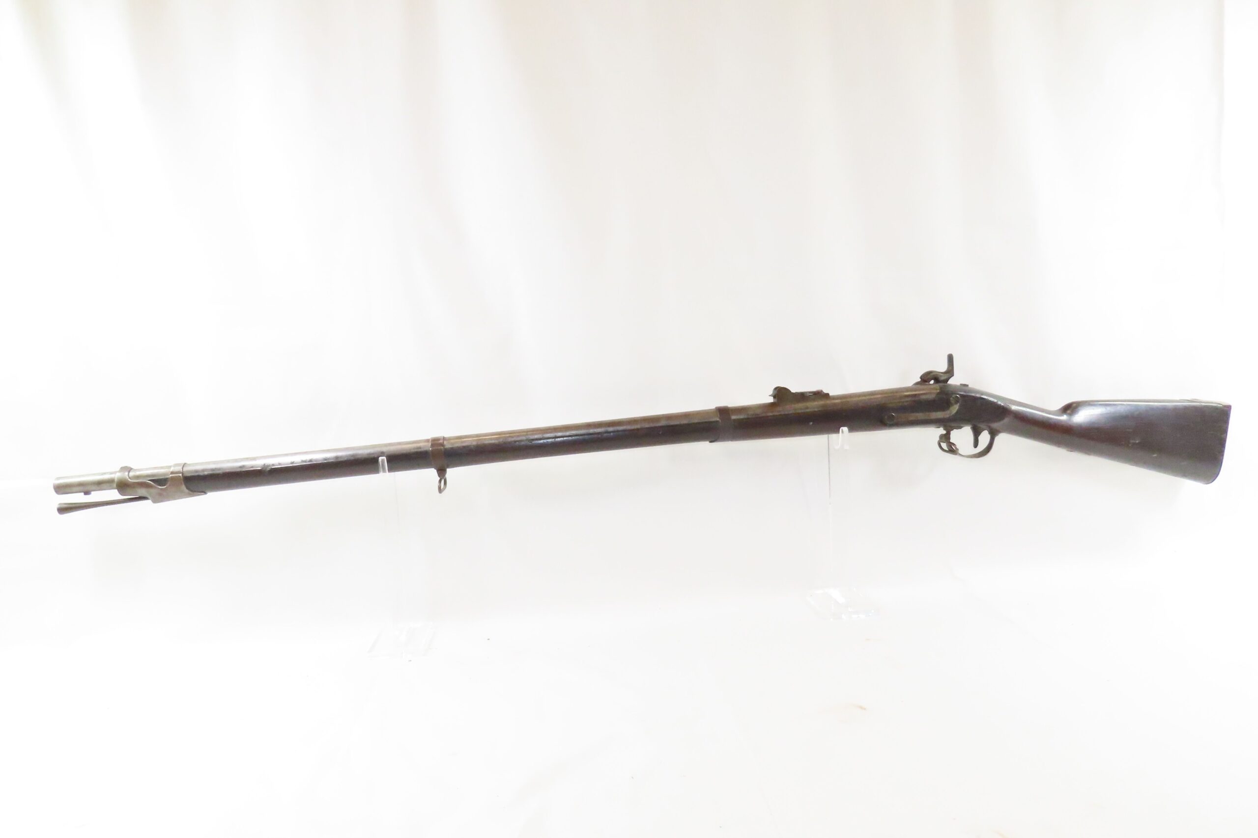 Springfield Model 1842 Musket with Long Range Sight and Bayonet 5.31 C ...