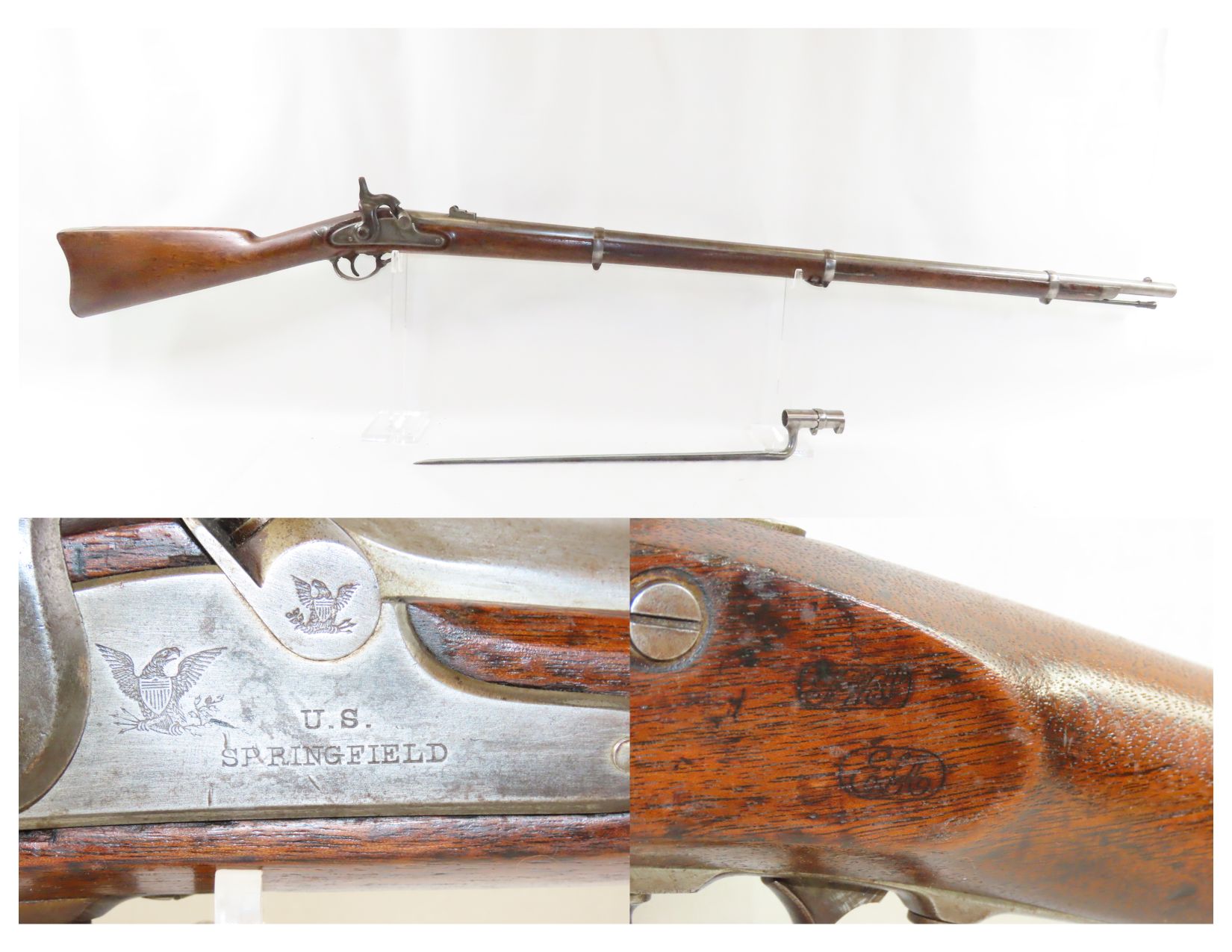 Springfield Model 1863 Type II Model 1864 Rifle Musket 4.12 C ...