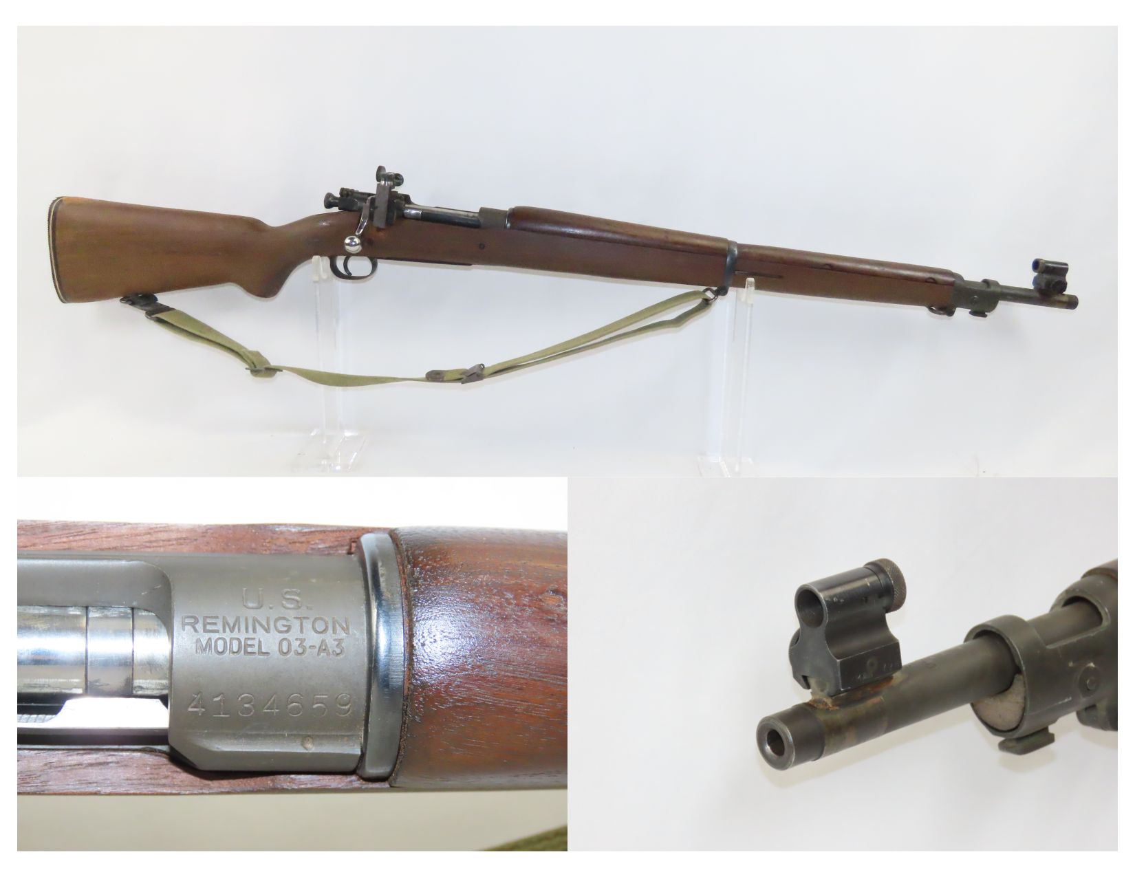 U.S. Remington Model 1903A3 Bolt Action Rifle 3.14 C&RAntique001 ...