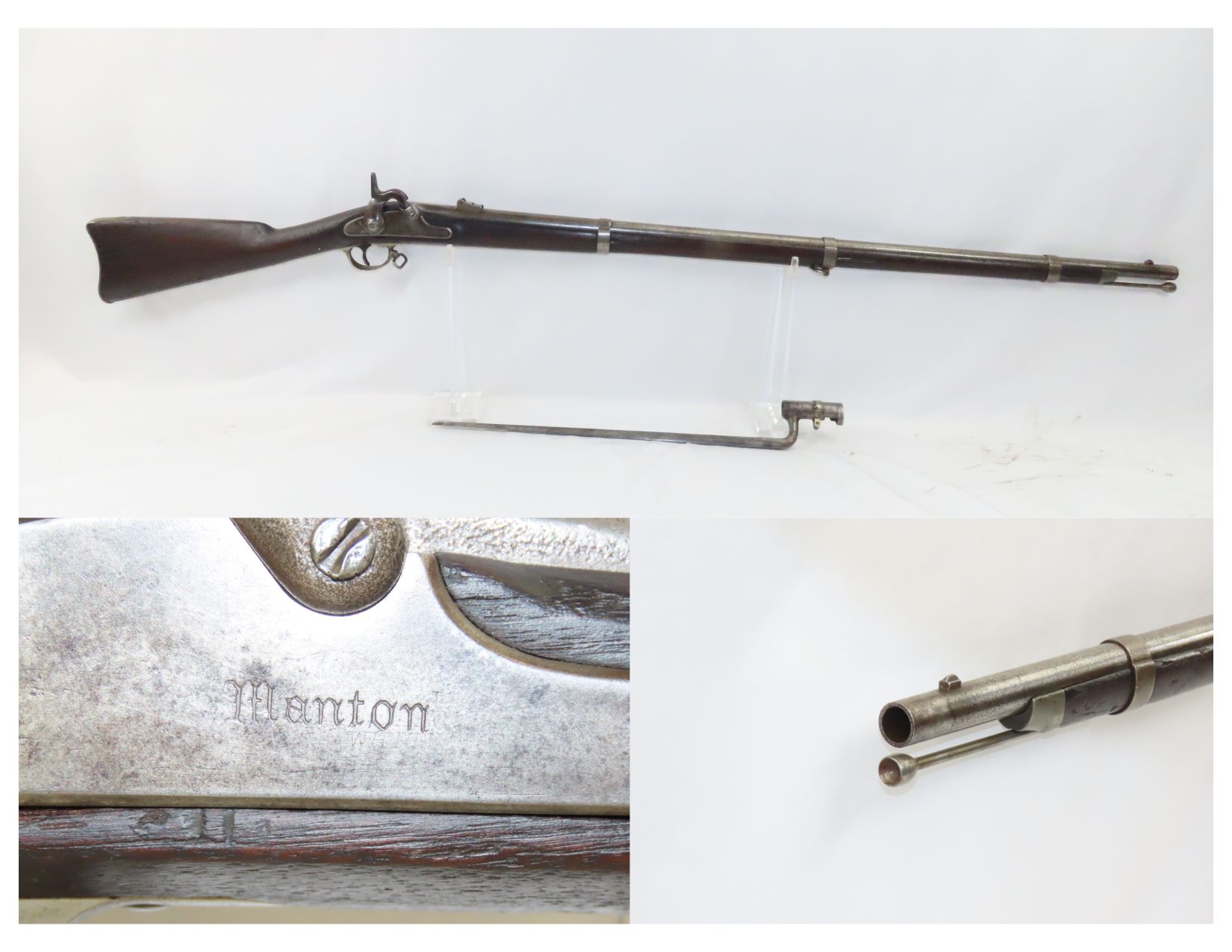 Very Scarce Manton Marked Eli Whitney Variant Model 1861 Rifle Musket 3 ...