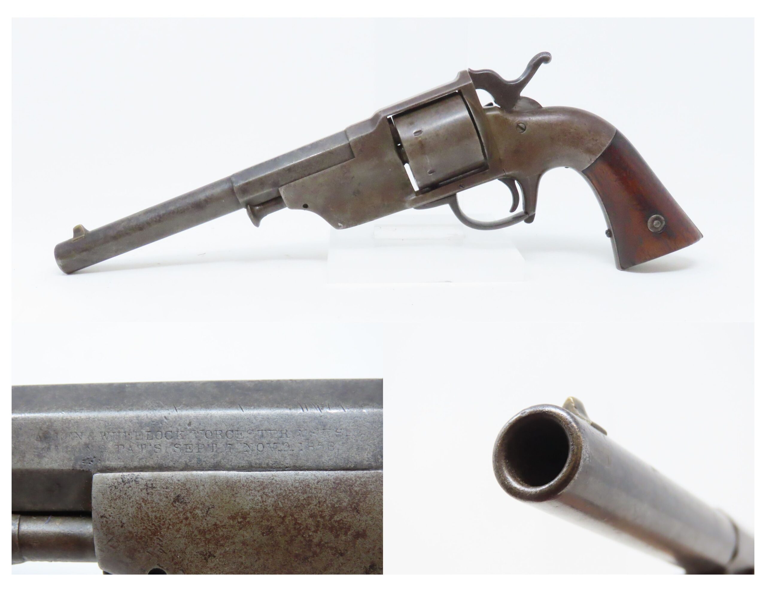 Allen & Wheelock Center Hammer Lipfire Army Revolver 1.17 C&RAntique001 ...