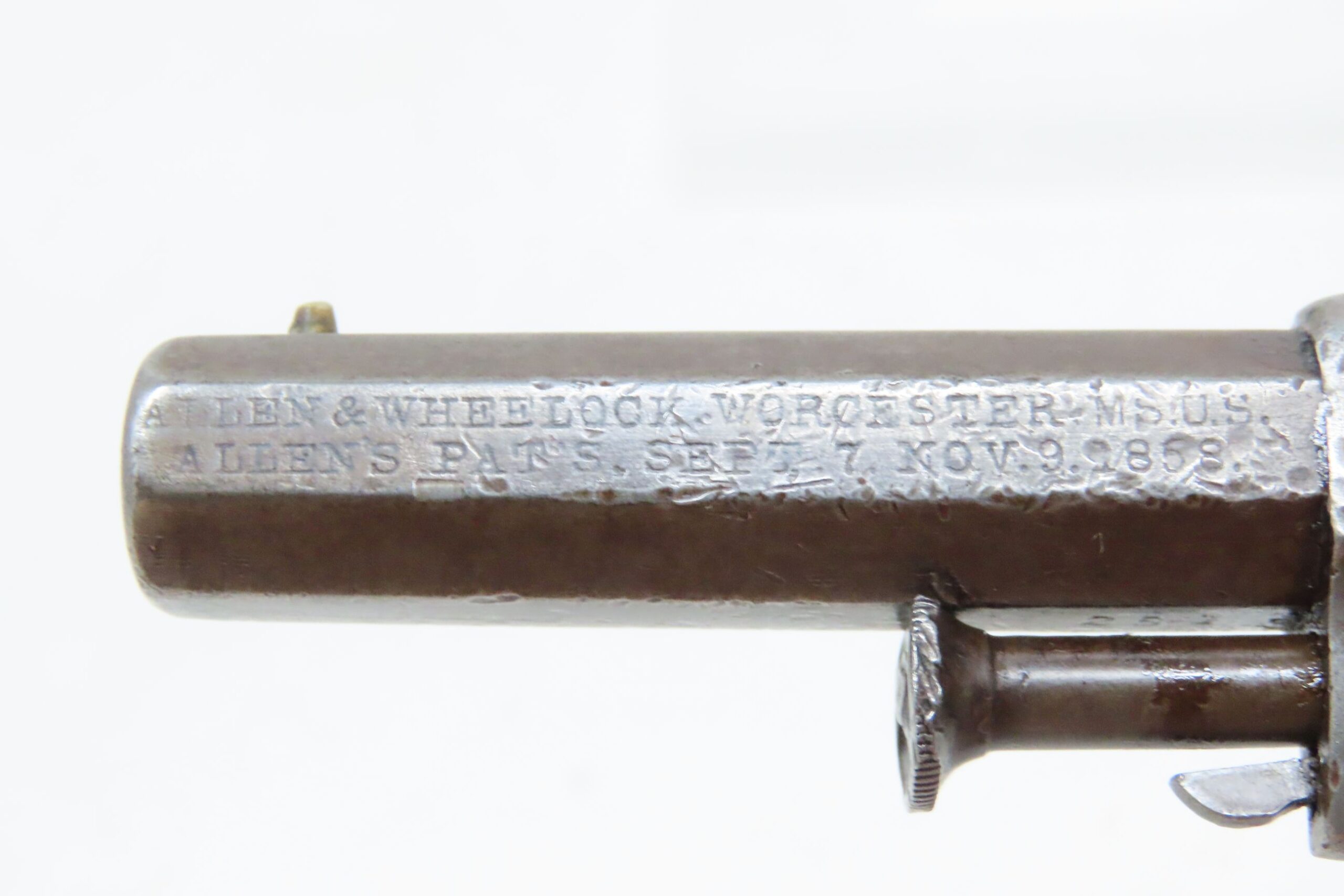 Allen & Wheelock Side Hammer Revolver 5.8 C&RAntique010 | Ancestry Guns