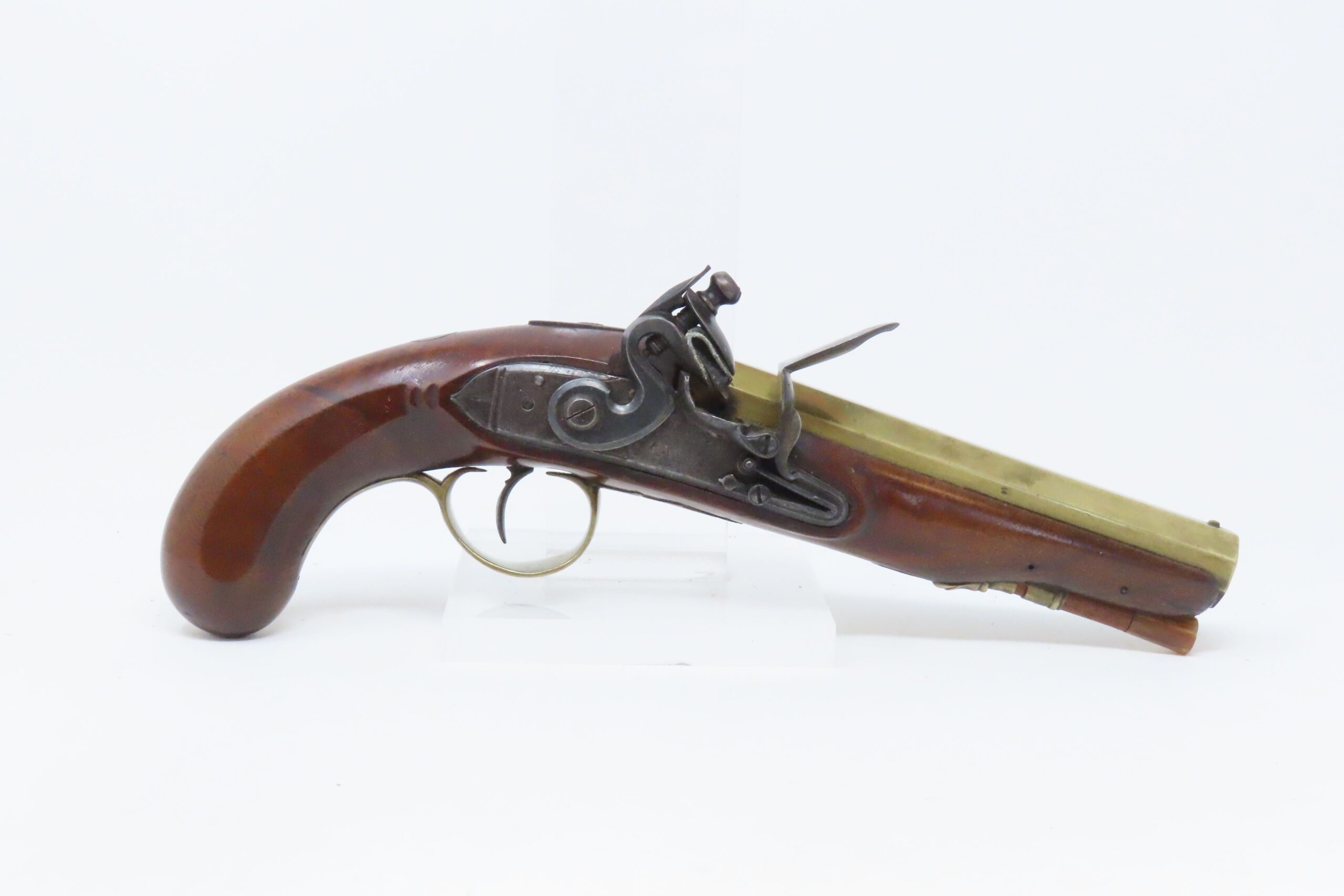 Bass London Brass Barreled Flintlock Pistol 1.23 C&RAntique002 ...