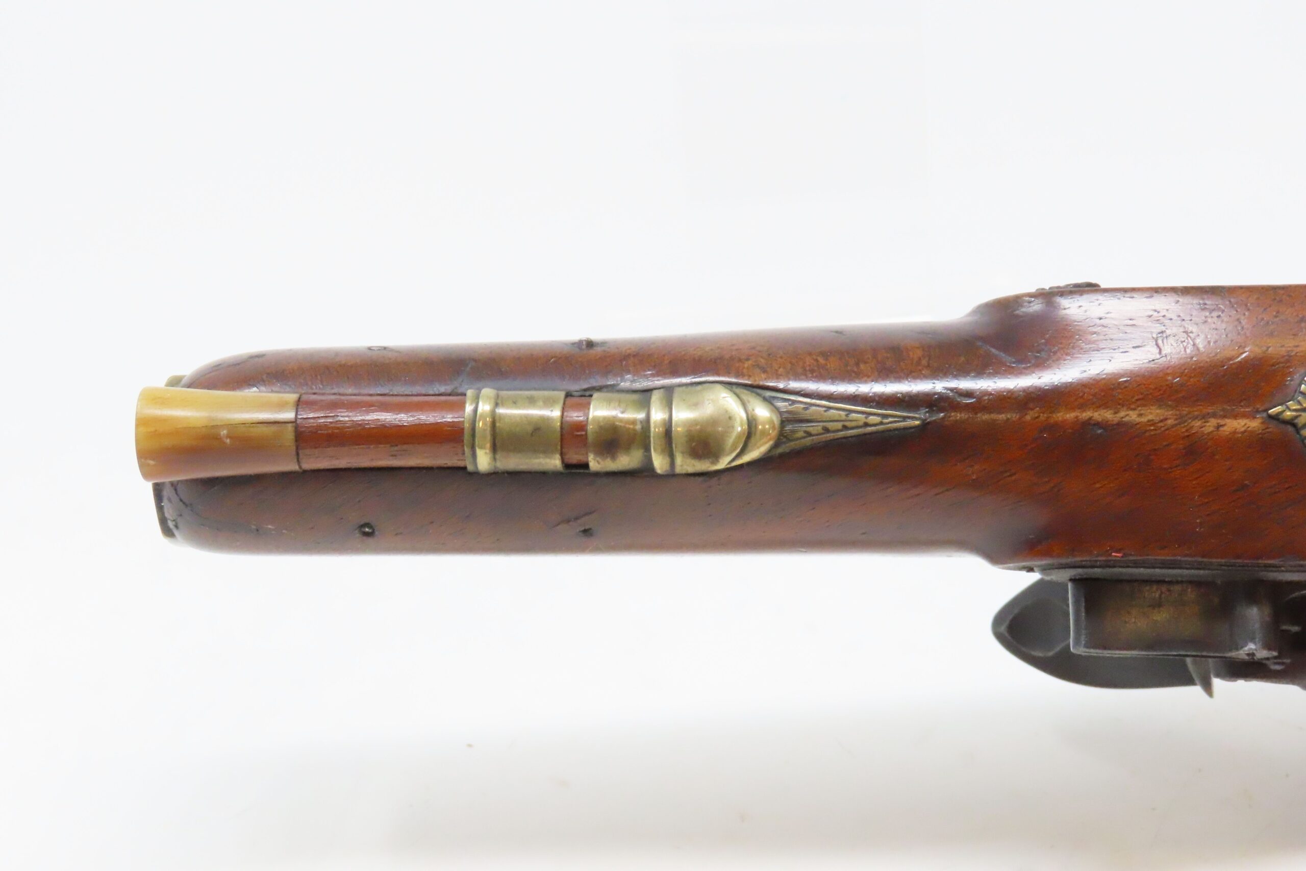 Bass London Brass Barreled Flintlock Pistol 1.23 C&RAntique013 ...