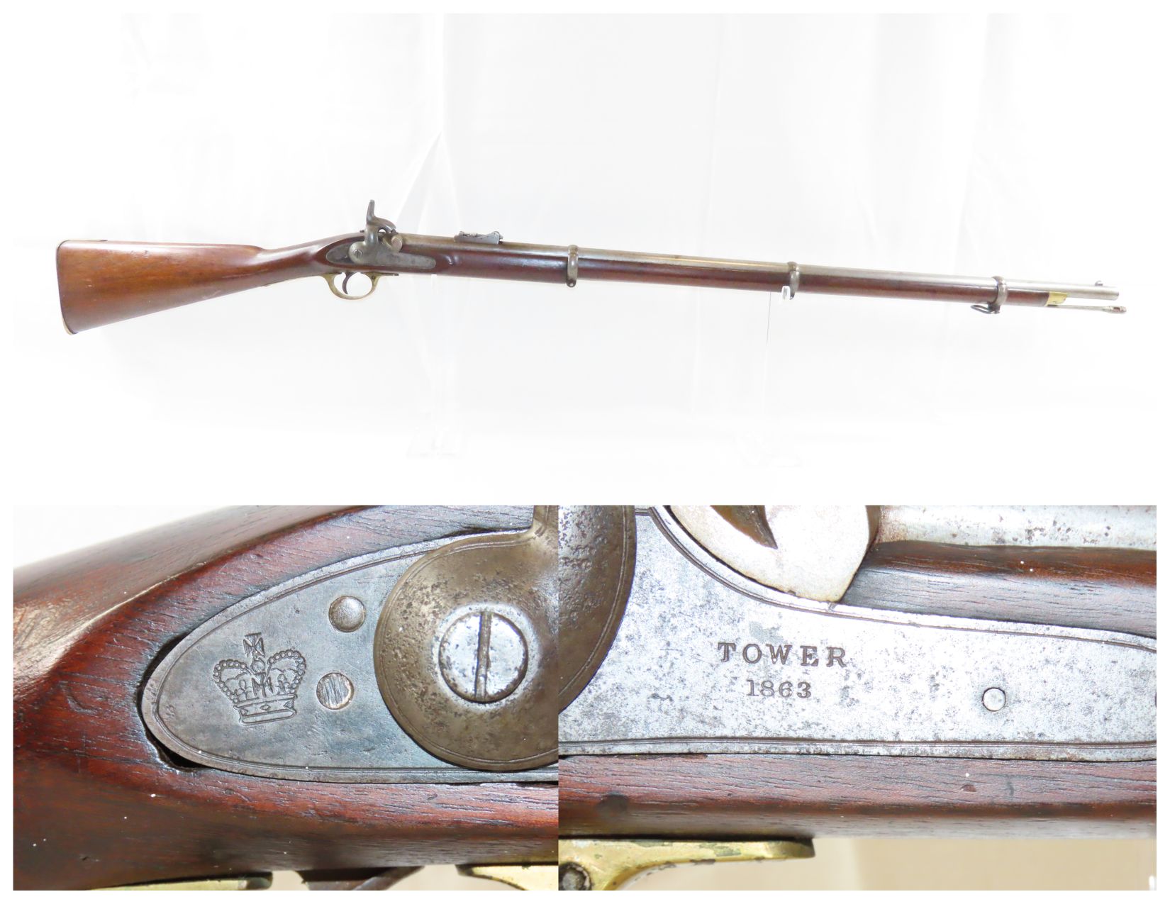 British Tower Pattern 1853 Enfield Percussion Rifle Musket 11.7 C ...